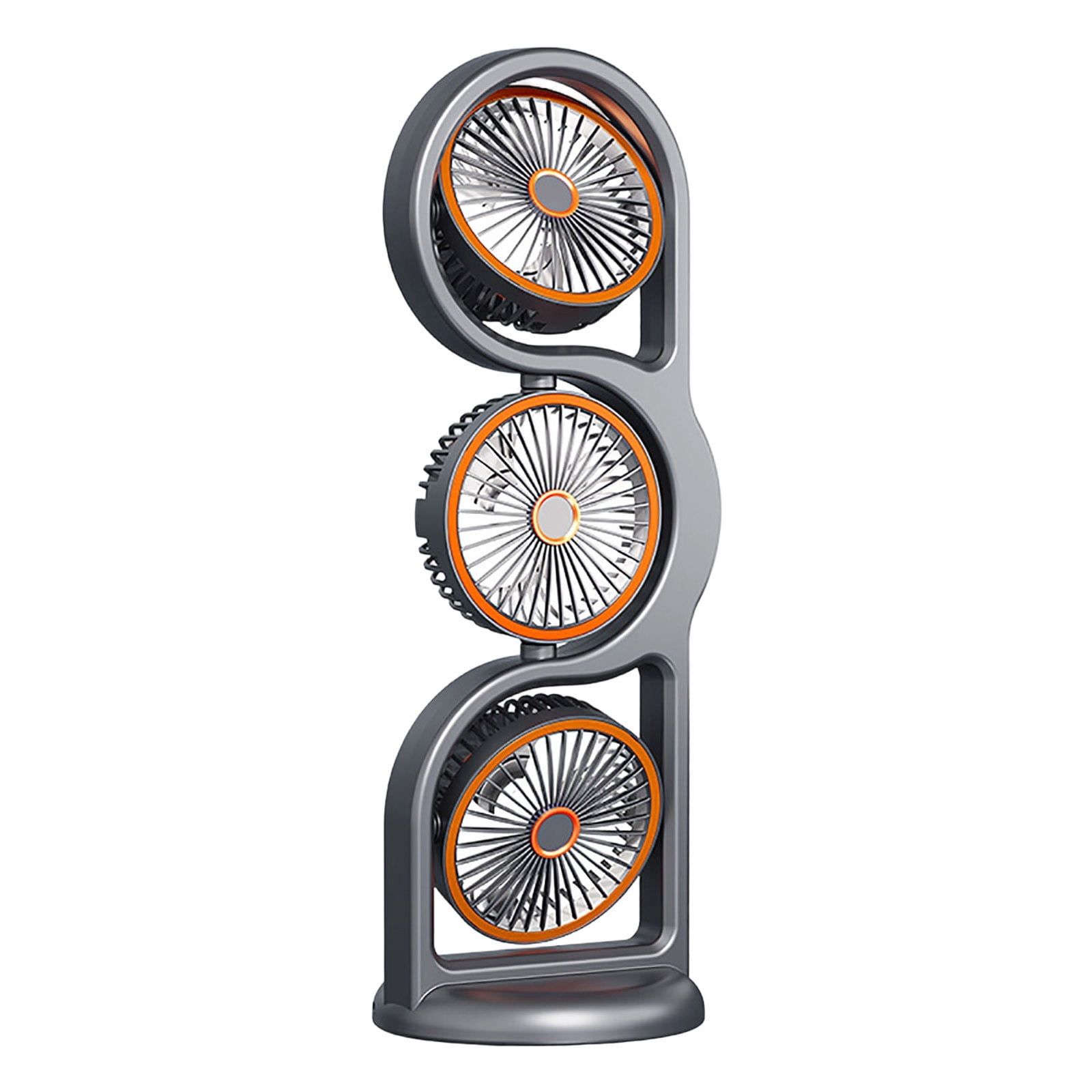 3 Head Desk Fan With Night Light Powerful Air Circulation Table Fan For ...