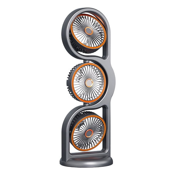 3 Head Desk Fan With Night Light Powerful Air Circulation Table Fan For ...