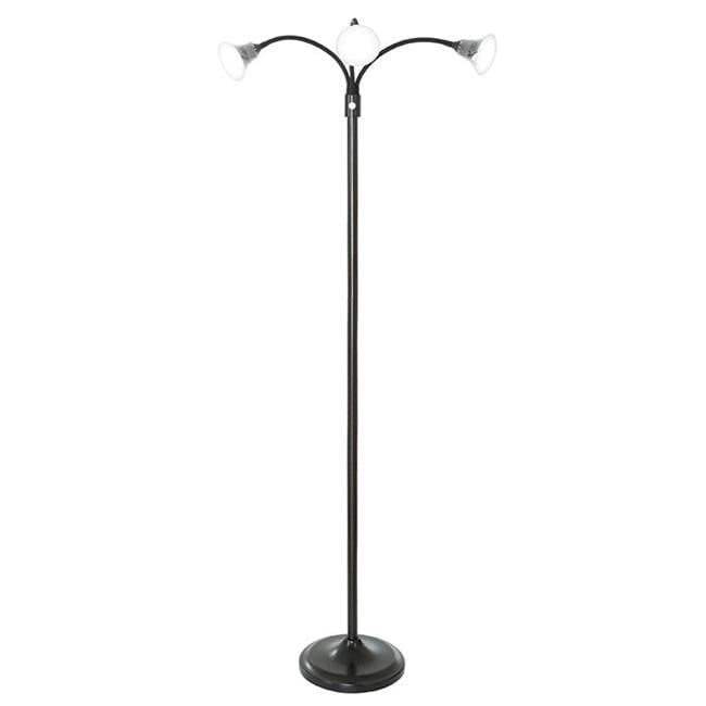 3 Head Floor Lamp with Adjustable Arms, Black - Walmart.com