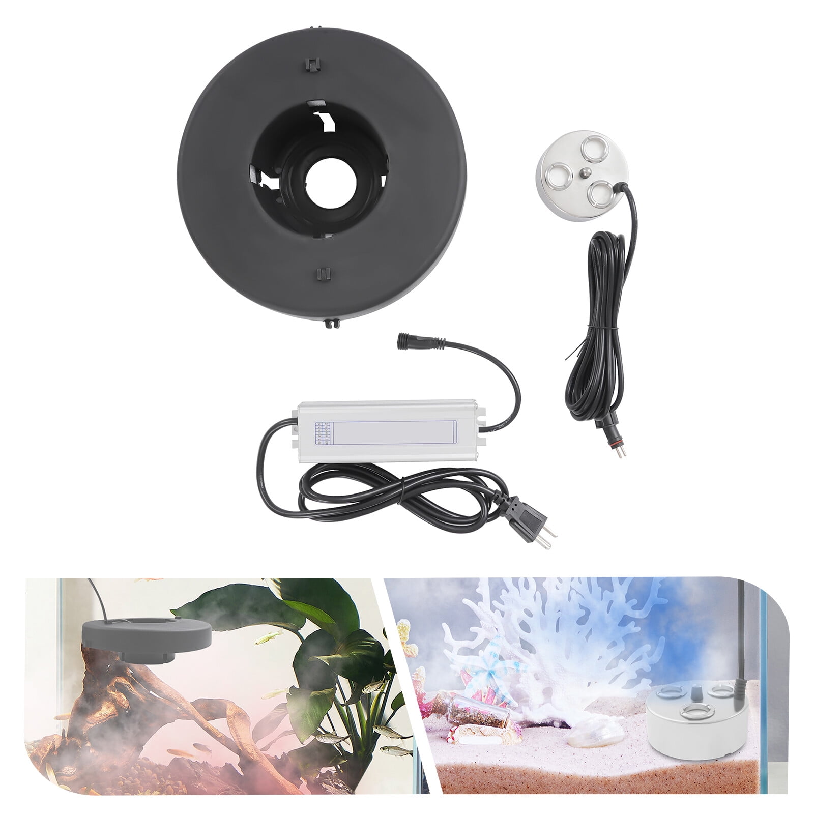 3-Head Ultrasonic Mist Maker Fogger Water Fountain Pond Atomizer ...