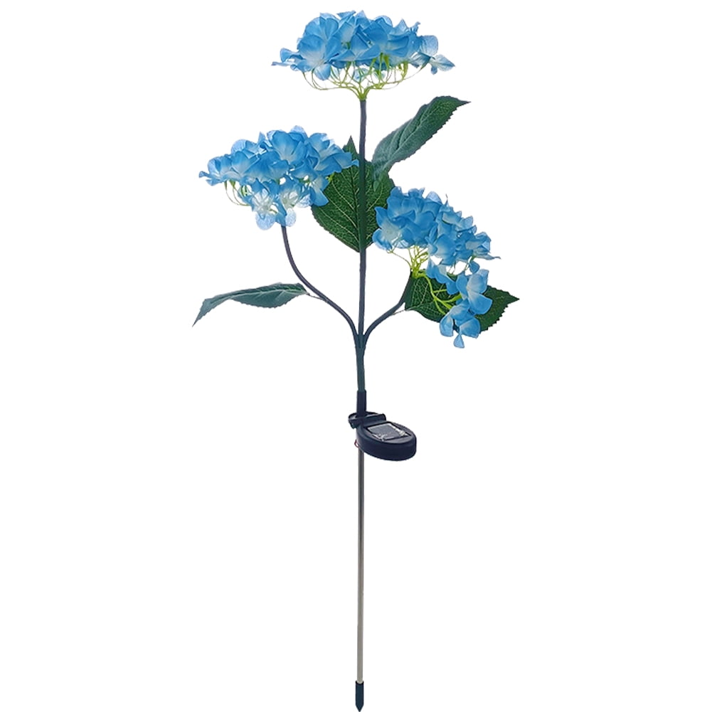 3 Heads Hydrangea Ground Light, Bendable LED Solar Path Yard Lights ...