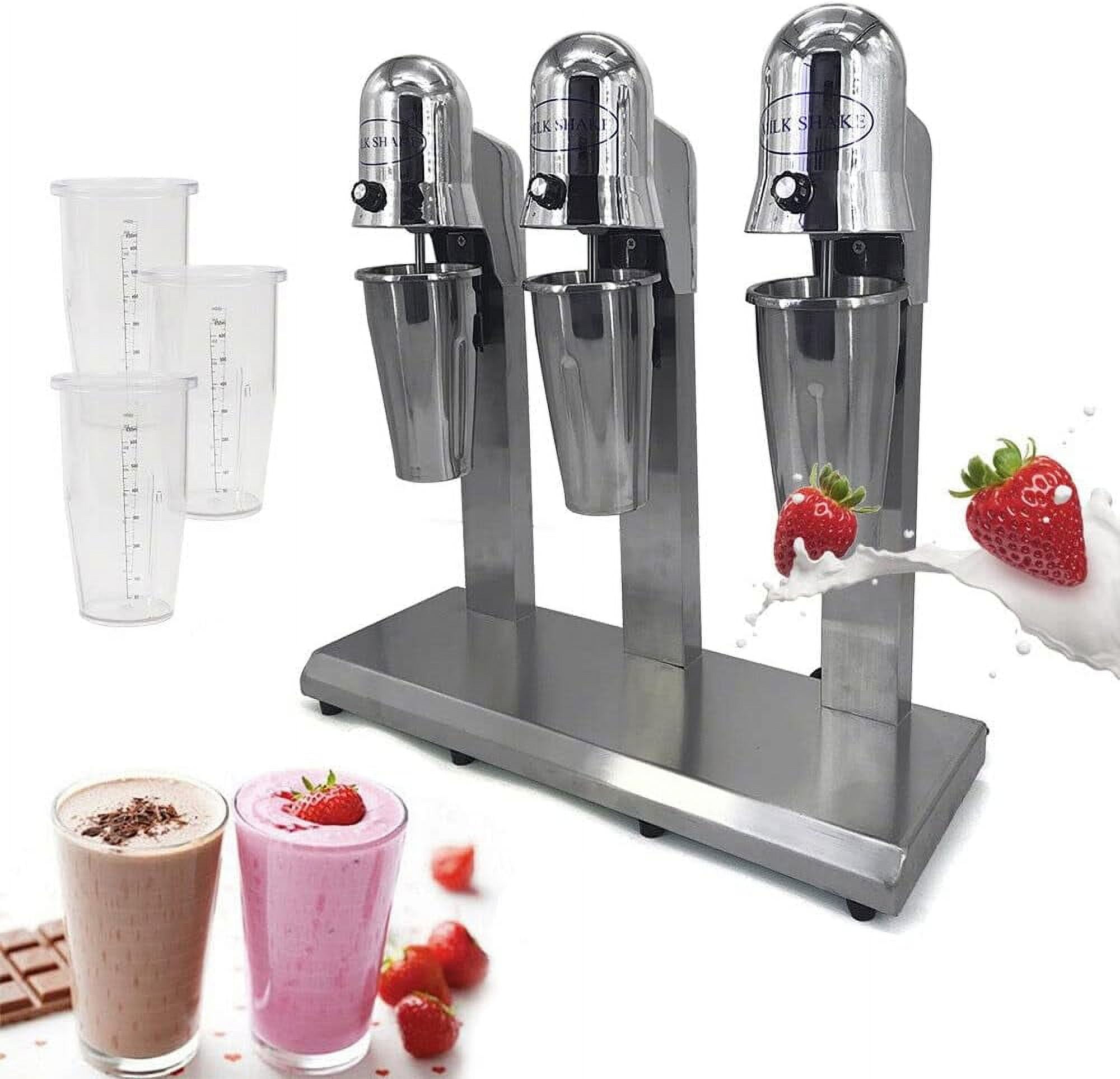 3 Heads Milkshake Mixer, 110V 18000RMP Electric Milkshake Maker Machine ...