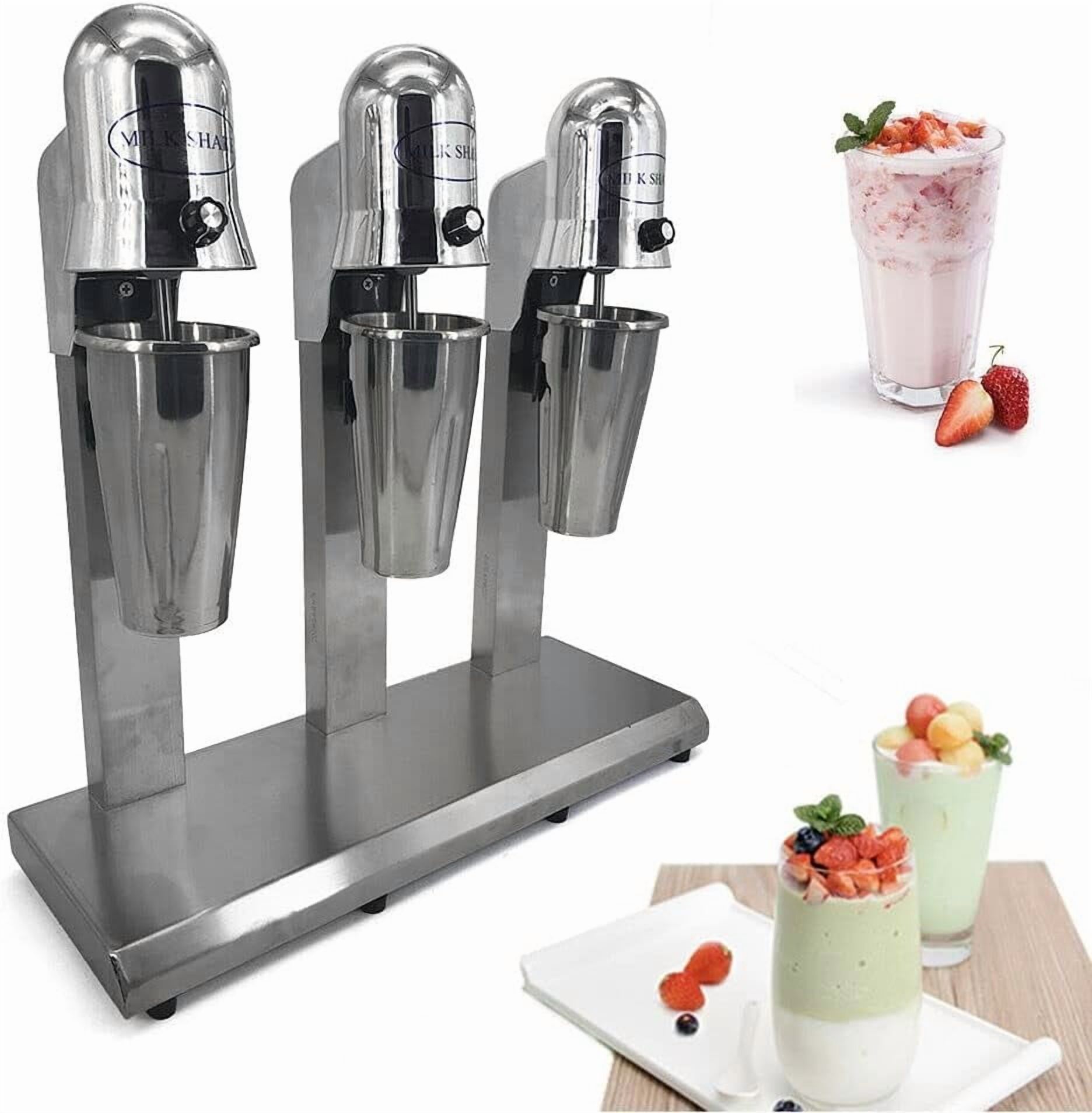 3 Heads Milkshake Mixer, 110V 18000RMP Electric Milkshake Maker Machine ...