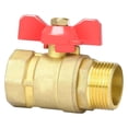 3. Heavy Duty Brass with Butterfly Handle 1inch Male Female Thread ...