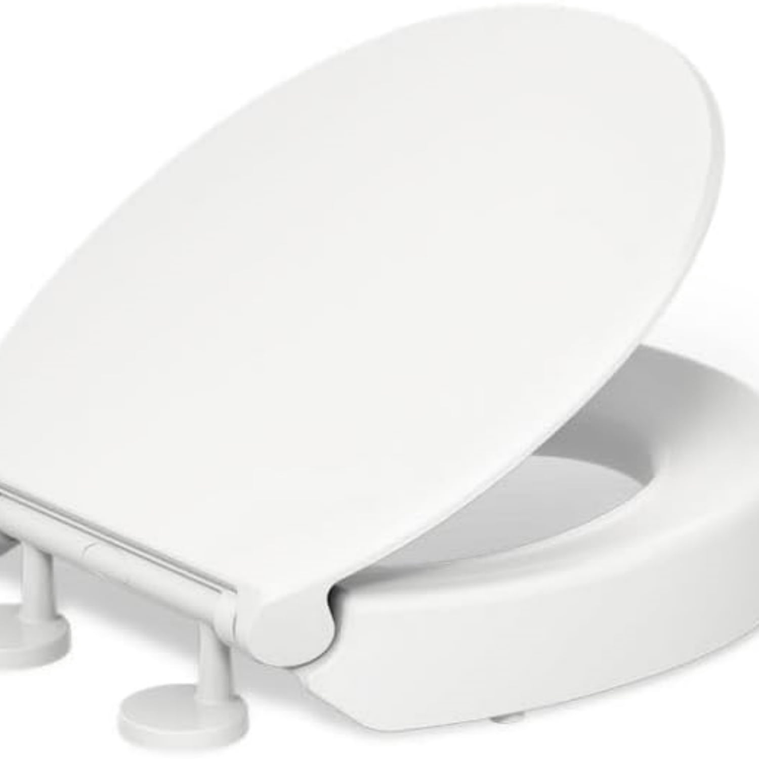 3" Height, Elevated Soft Close Round Toilet Seat, Contoured Seat with ...