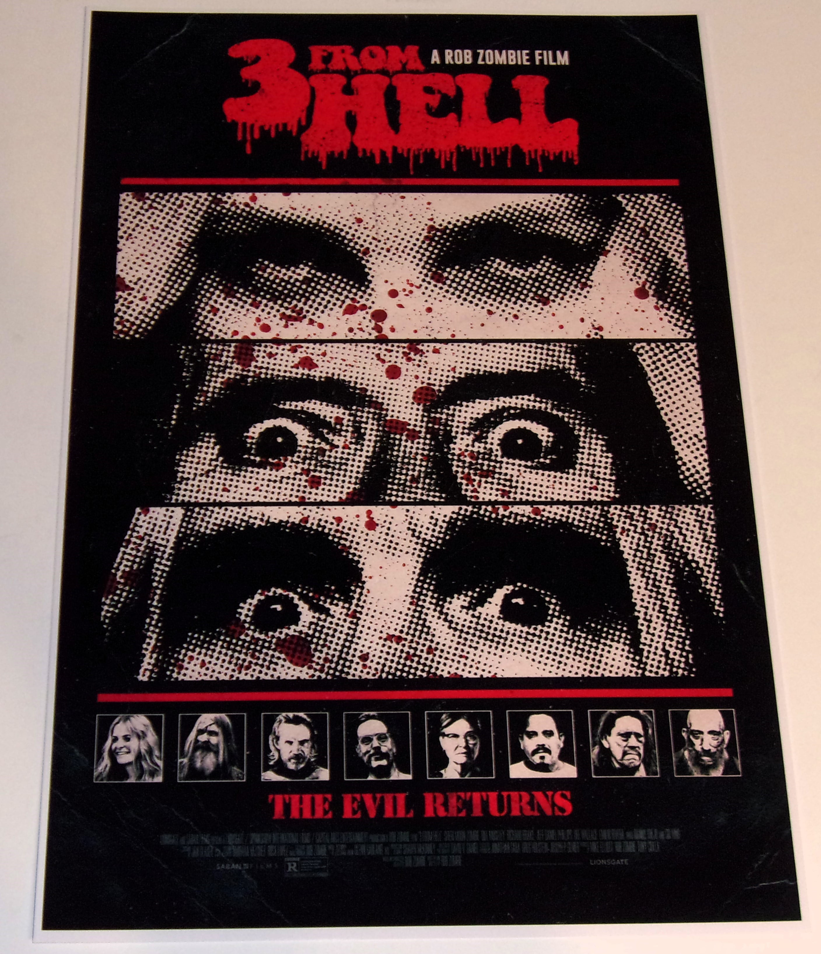 3 From Hell Rob Zombie Horror Poster (The Evil Returns) 2019 Sid Haig 19"x13" Bill Moseley ...