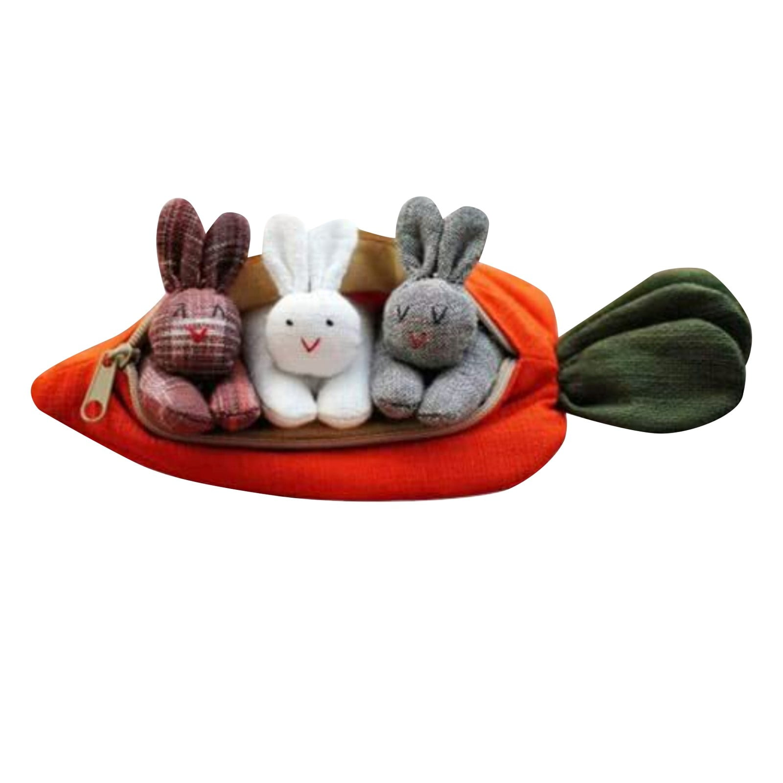 3 Hide and Seek Plush Bunnies in Carrot Pouch,Easter Bunnies Stuffed ...
