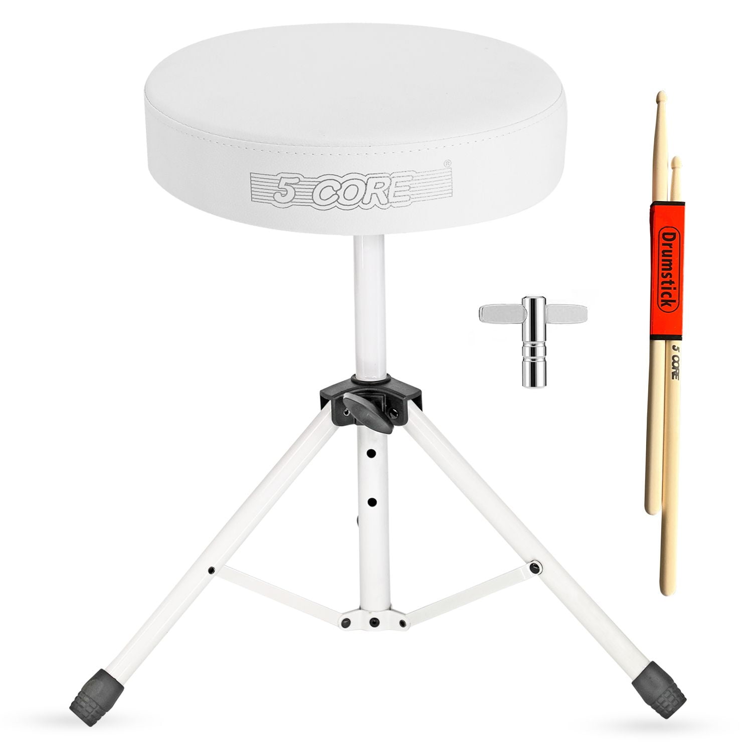 Adjustable Drum Throne Stool with 3" Thick Padding – Heavy-Duty 330 lb ...