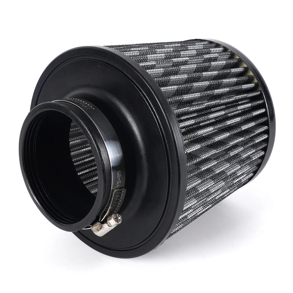 3" High Flow Inlet Cold Air Intake Cone Replacement 76mm Dry Air Filter ...
