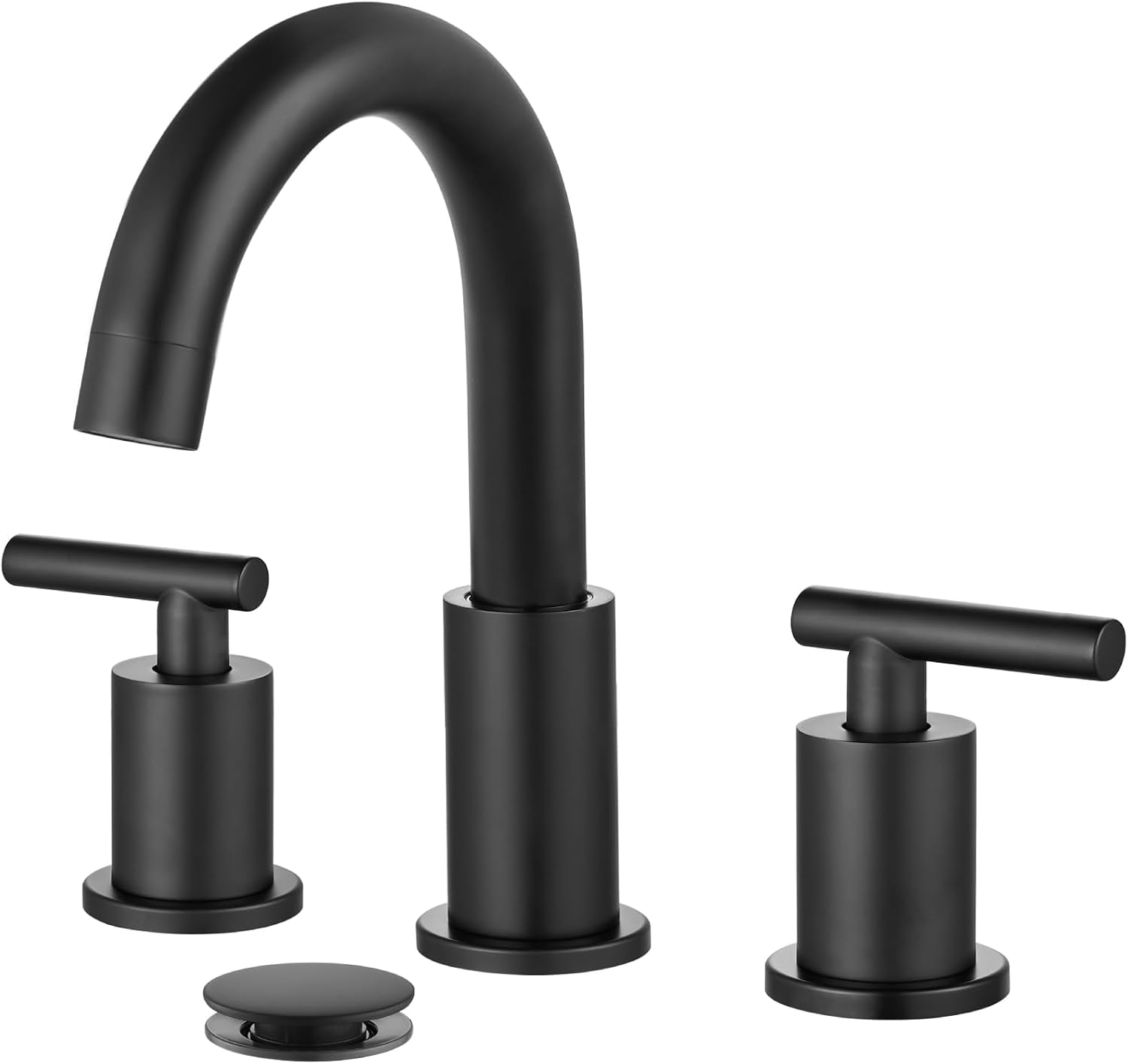 3 Hole 2 Handles Lavatory Basin Bathroom Sink Faucet with Pop Up Drain ...