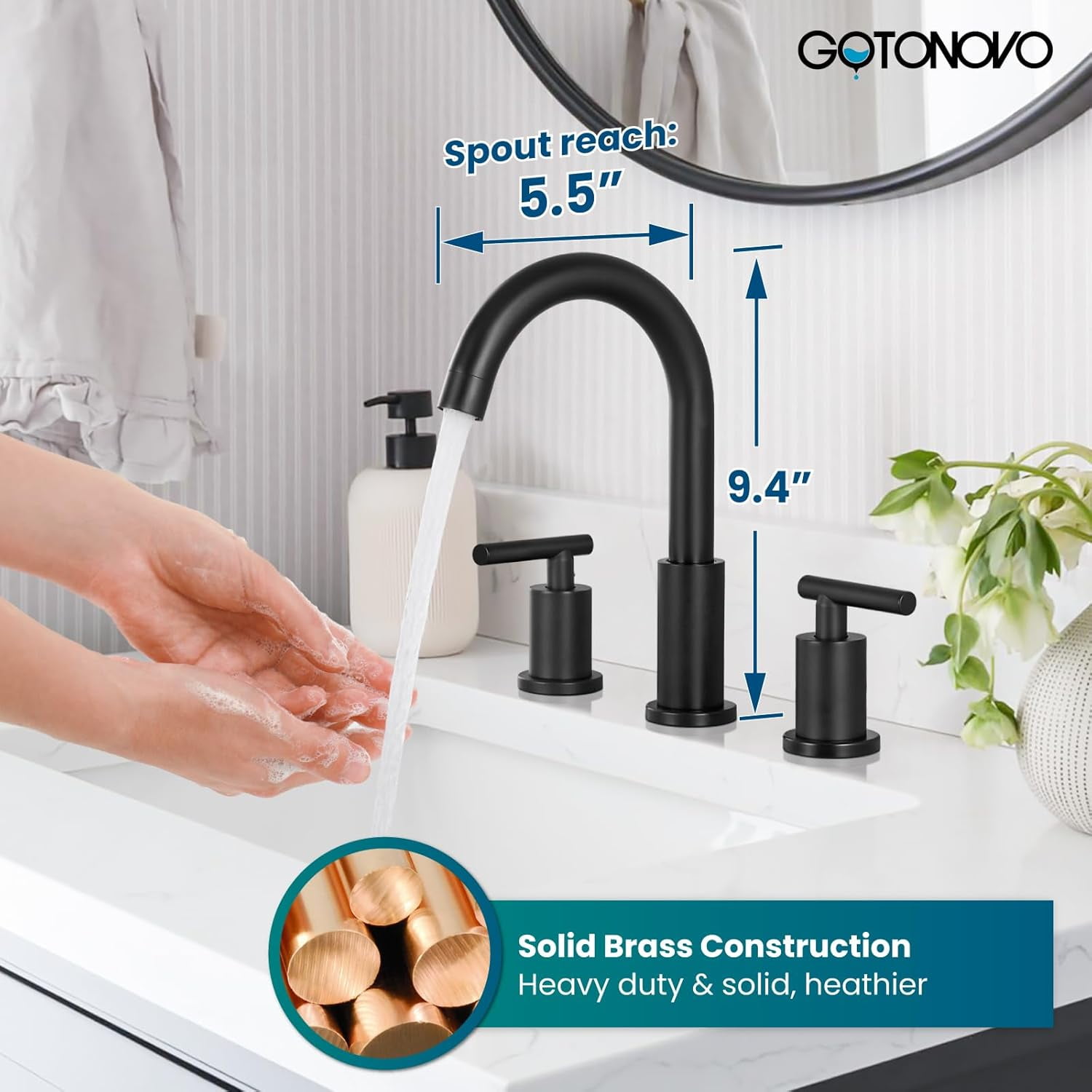 3 Hole 2 Handles Lavatory Basin Bathroom Sink Faucet with Pop Up Drain ...