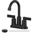 3 Hole 4 Inch Centerset Bathroom Sink Faucet Matte Black with Pop Up ...