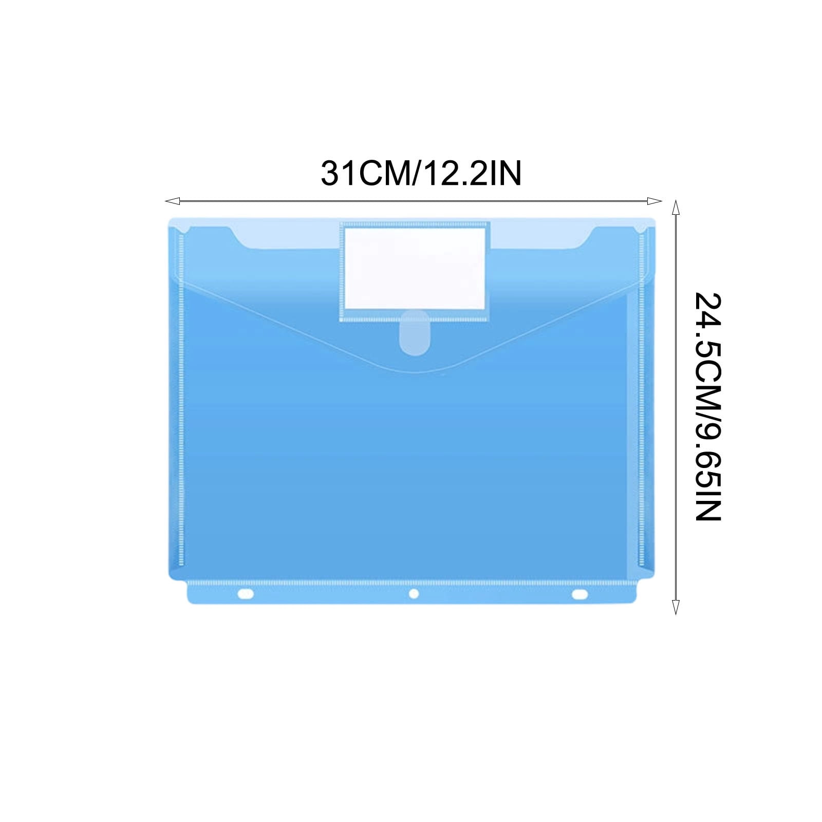 3-Hole A4 Document Pouch with Label, Transparent Office Folder, School ...