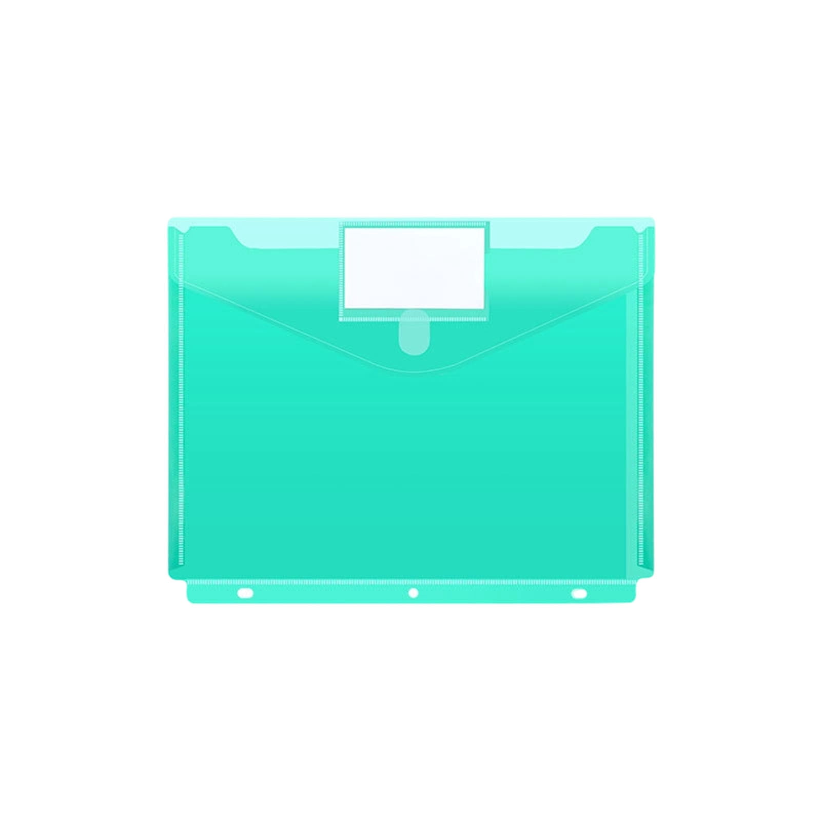 3-Hole A4 Document Pouch with Label Window | Snap-Button Closure & Desk ...