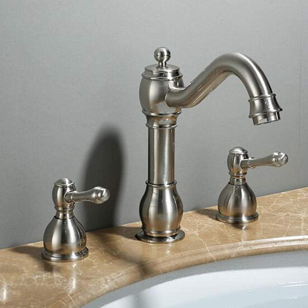 3 Hole Basin Mixer Tap Brass Hot and Cold Two-Handle Switch Water ...