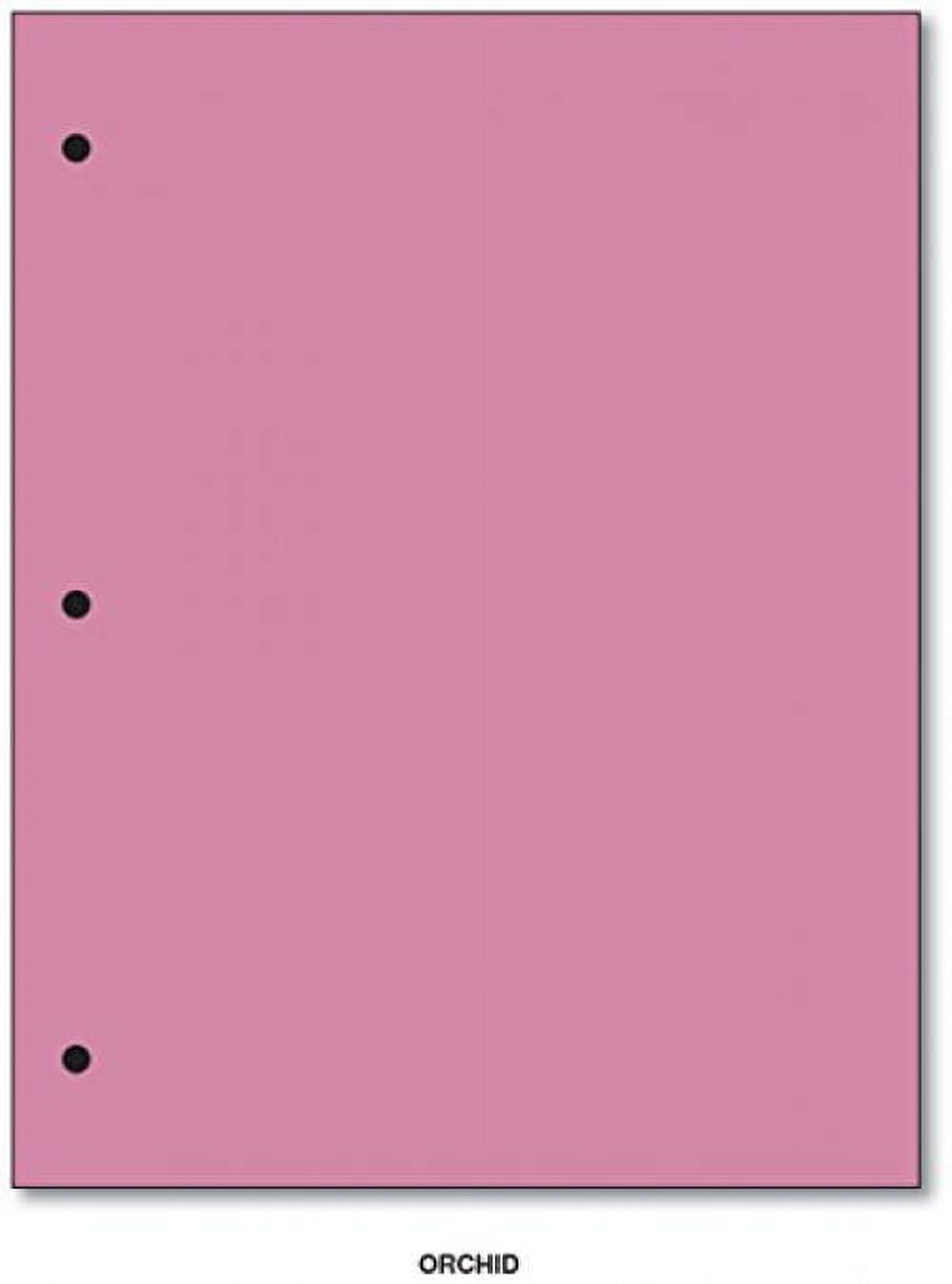 3 Hole Color Paper 8 1/2 X 11 - 100 Papers Per Pack (Orchid) - Walmart.com
