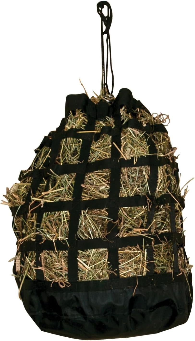 3 Hole Half Bale Net Hay Bag for Horses | Horse Feeding Solution | Fits Half a Bale | Non ...