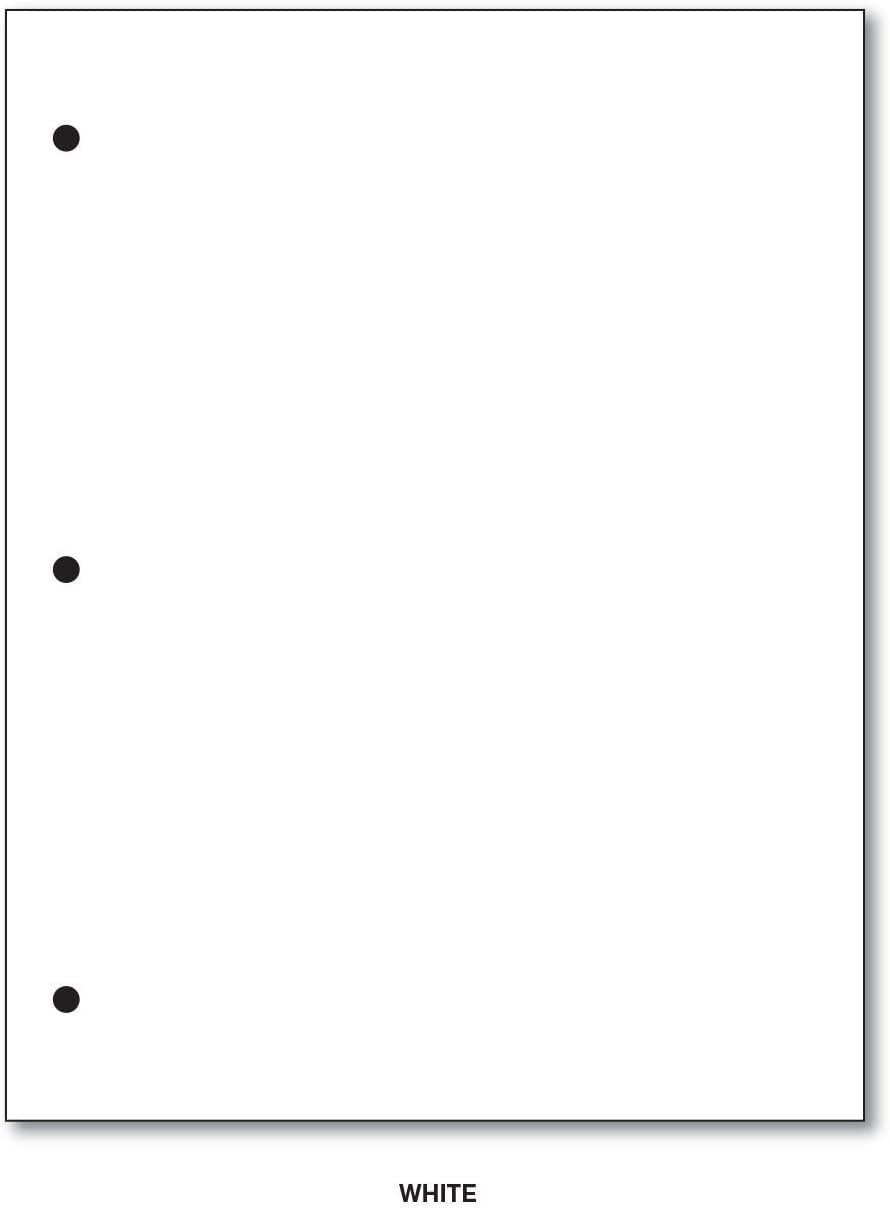 3 Hole Paper 8 1/2 X 11 - 250 Papers Per Pack (White) - Walmart.com
