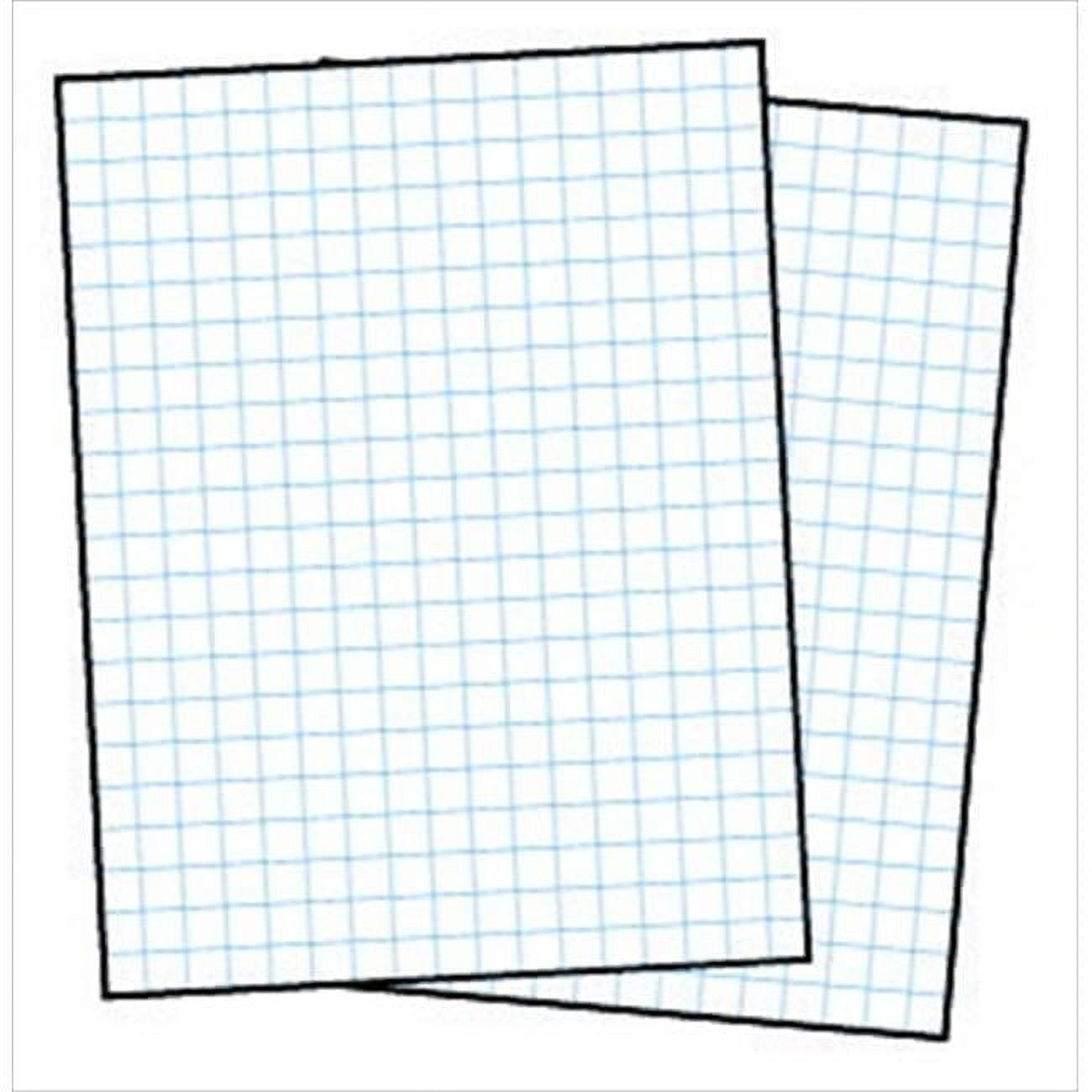 3-Hole Punched Double Sided Graph Paper With Chipboard Back, White ...