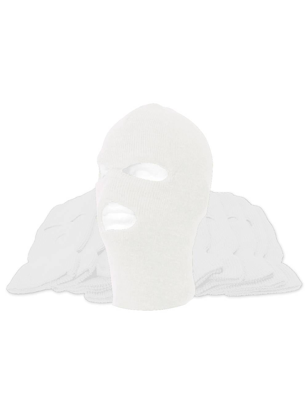 3-Hole Ski Mask - 12-Pack - White - Walmart.com