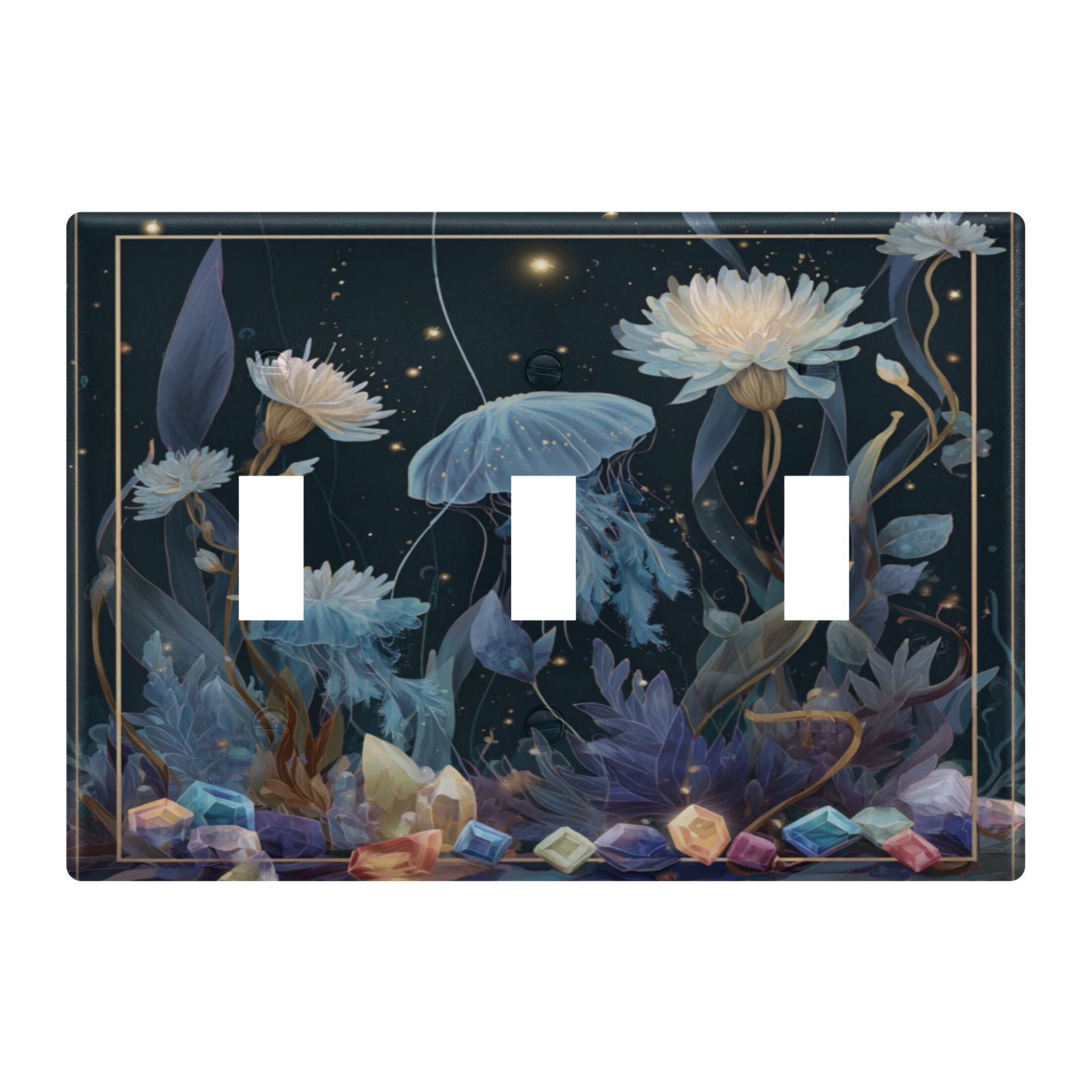 3-Hole Switch Plate Cover Faceplates Covers Smooth Rounded Corners ...