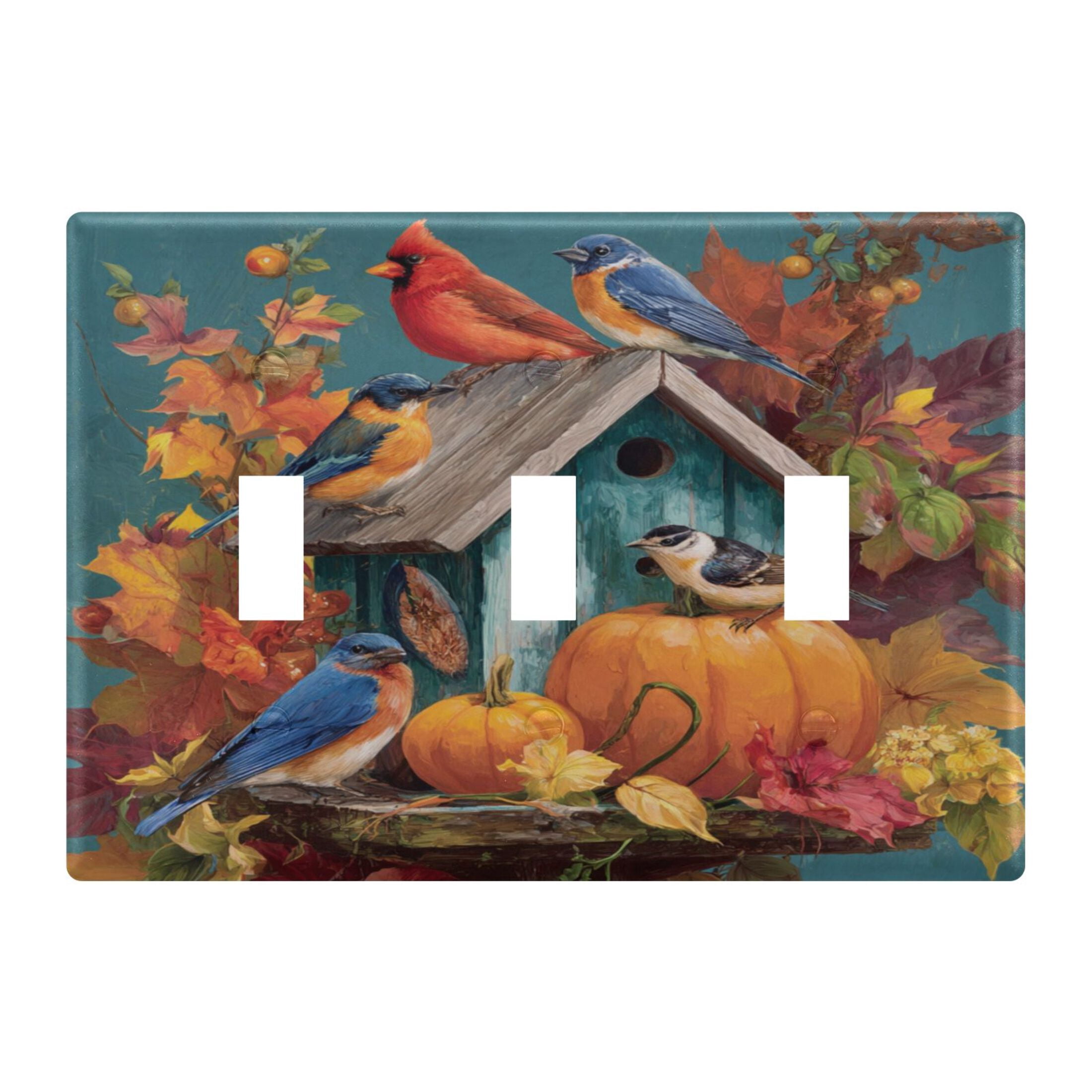 3-Hole Switch Plate Cover Faceplates Covers Smooth Rounded Corners ...