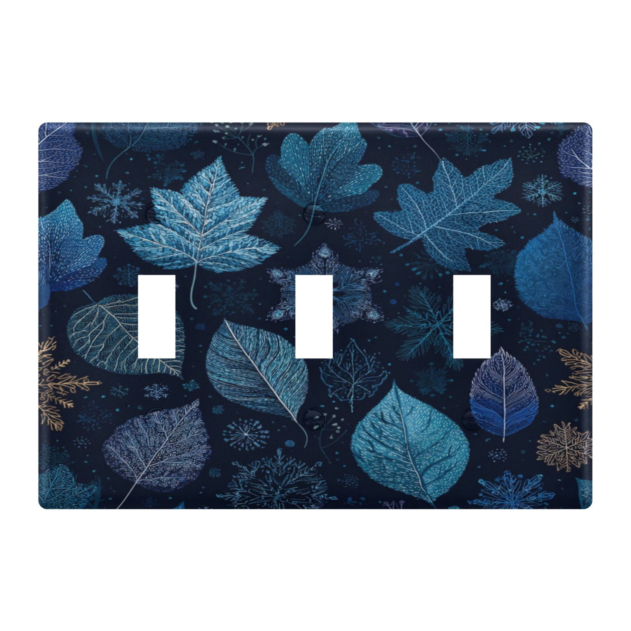 3-Hole Switch Plate Cover Faceplates Covers Smooth Rounded Corners Blue ...