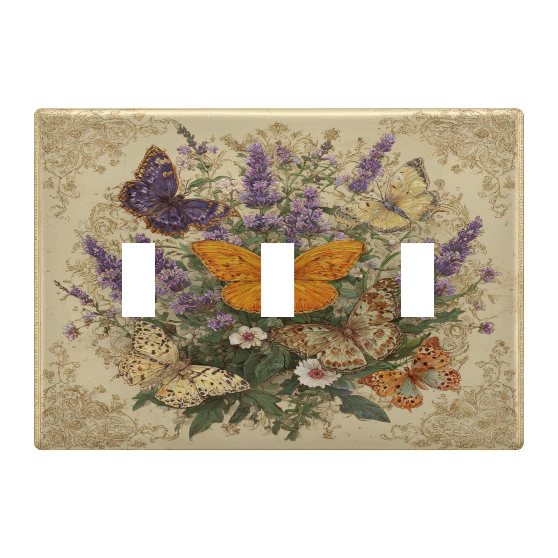 3-Hole Switch Plate Cover Faceplates Covers Smooth Rounded Corners ...