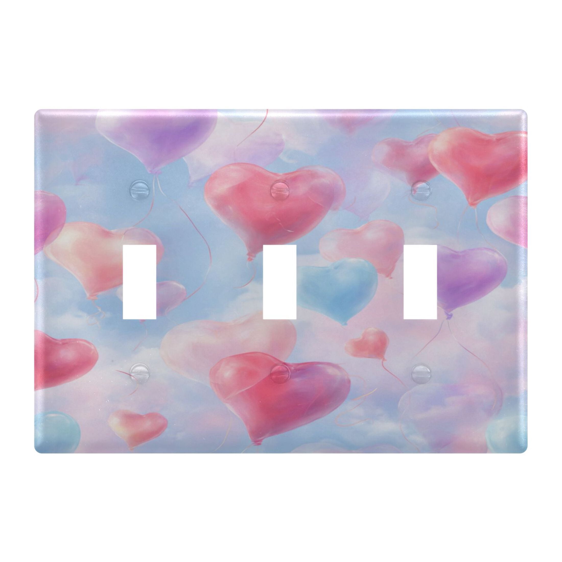 3-Hole Switch Plate Cover Faceplates Covers Smooth Rounded Corners ...