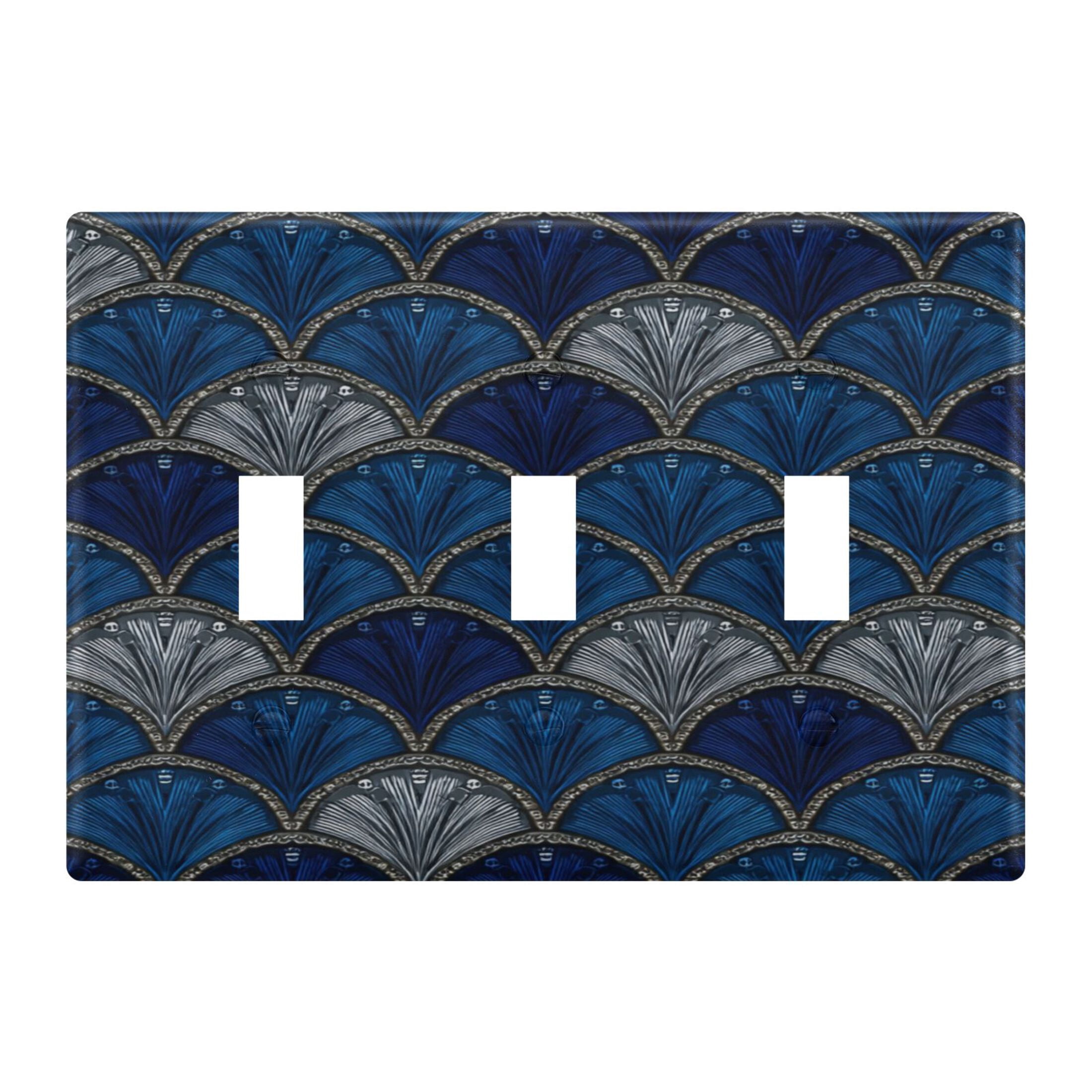 3-Hole Switch Plate Cover Faceplates Covers Smooth Rounded Corners Dark ...