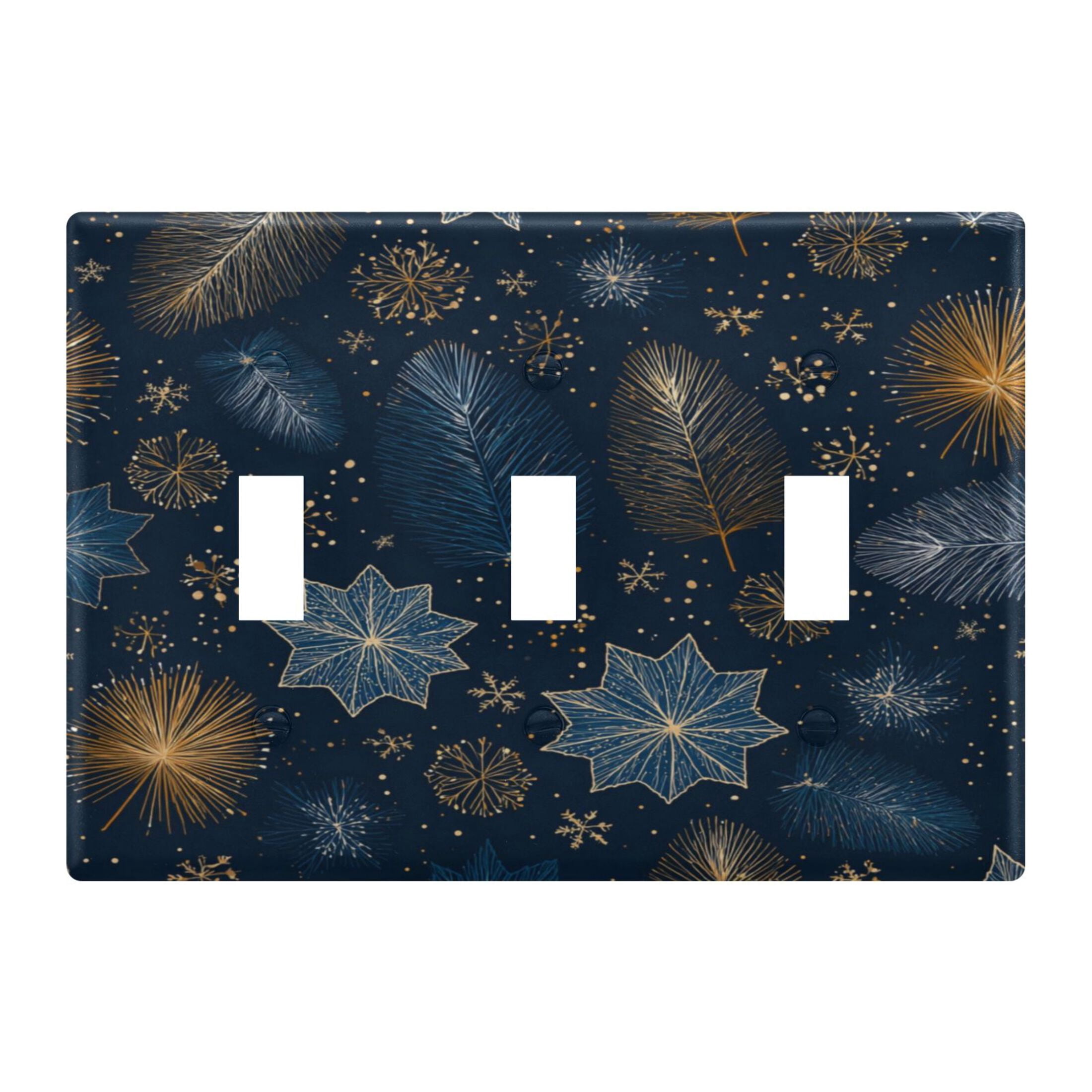 3-Hole Switch Plate Cover Faceplates Covers Smooth Rounded Corners ...