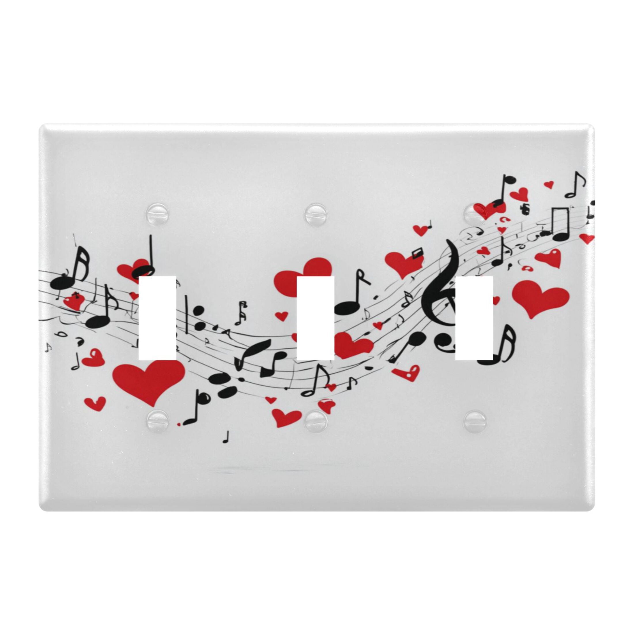 3-Hole Switch Plate Cover Faceplates Covers Smooth Rounded Corners ...