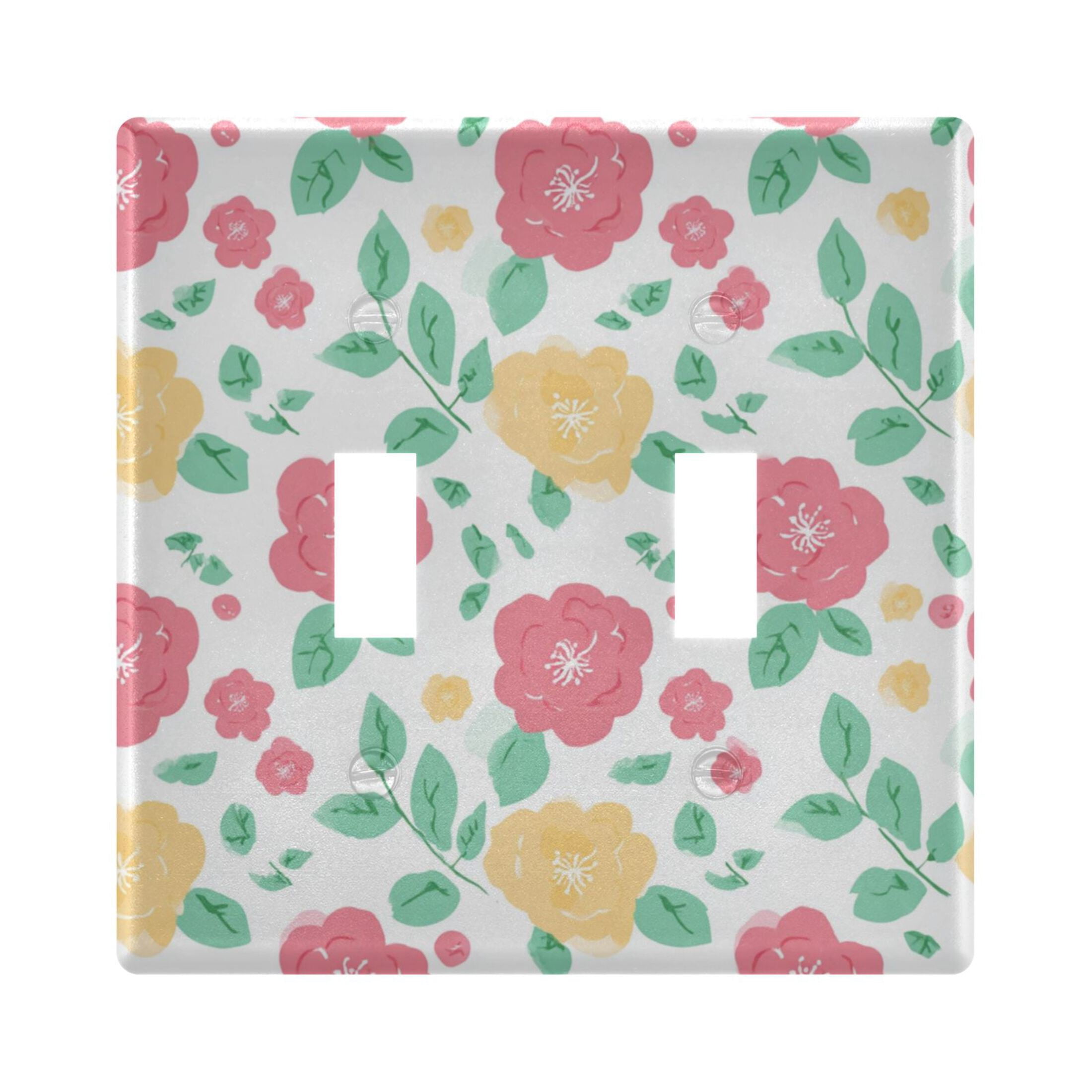 3-Hole Switch Plate Cover Faceplates Covers Smooth Rounded Corners Pink ...