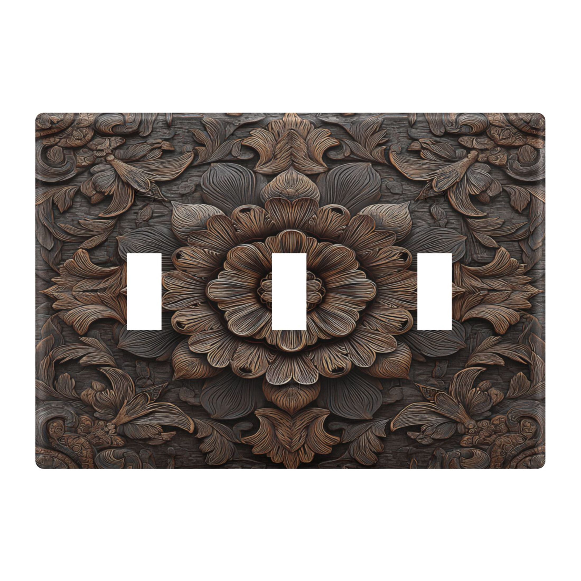 3-Hole Switch Plate Cover Faceplates Covers Smooth Rounded Corners ...