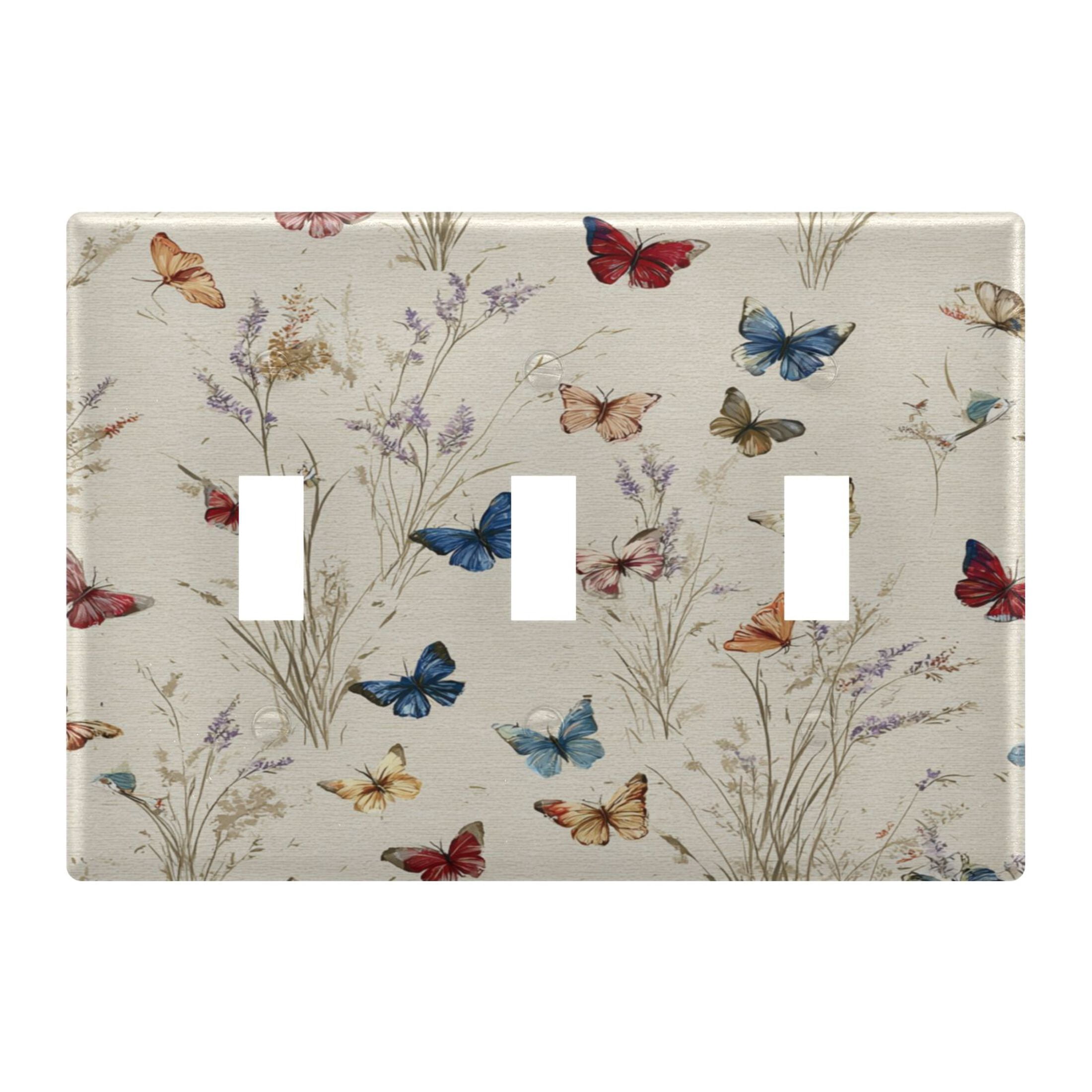 3-Hole Switch Plate Cover Faceplates Covers Smooth Rounded Corners ...