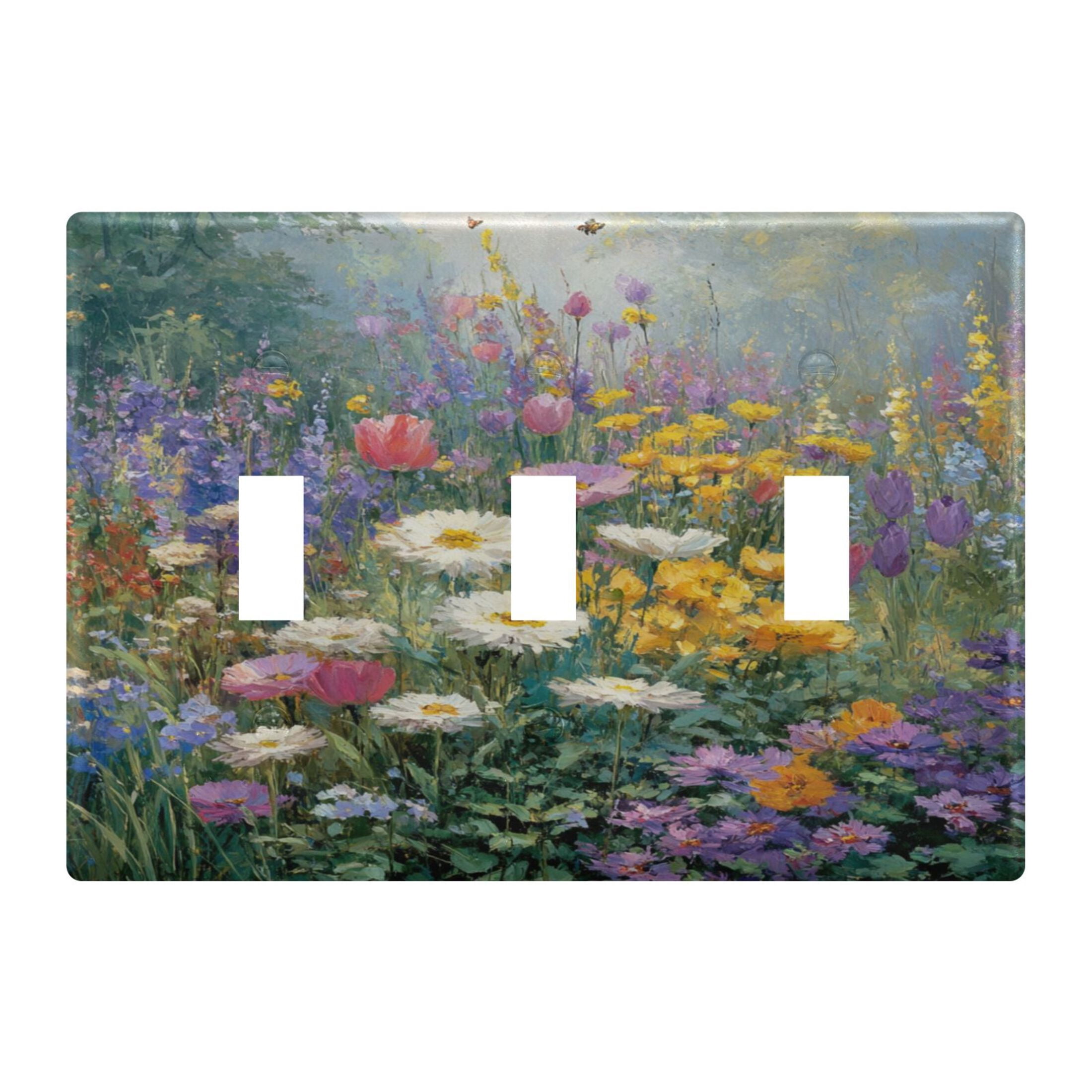 3-Hole Switch Plate Cover Faceplates Covers Smooth Rounded Corners ...