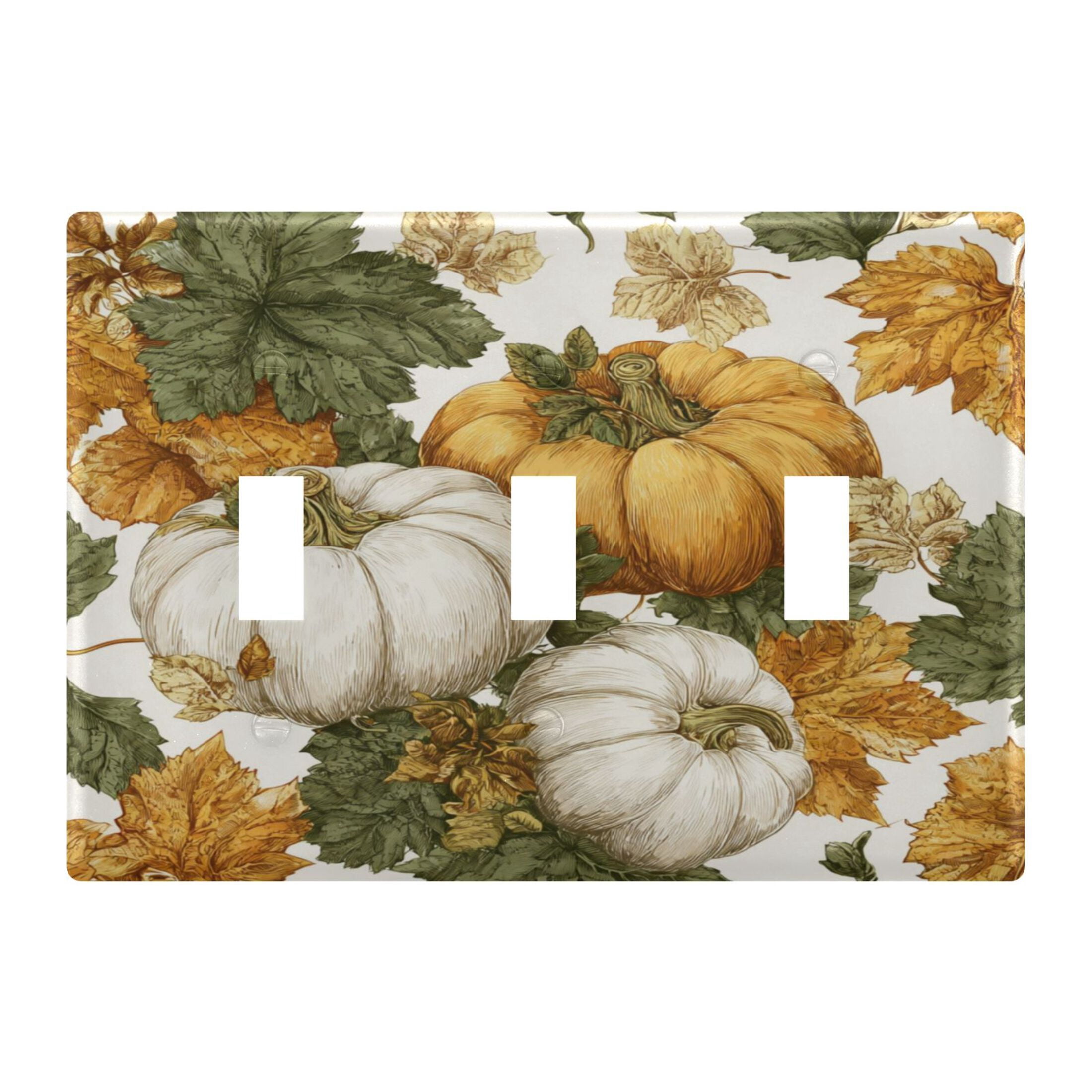 3-Hole Switch Plate Cover Faceplates Covers Smooth Rounded Corners ...