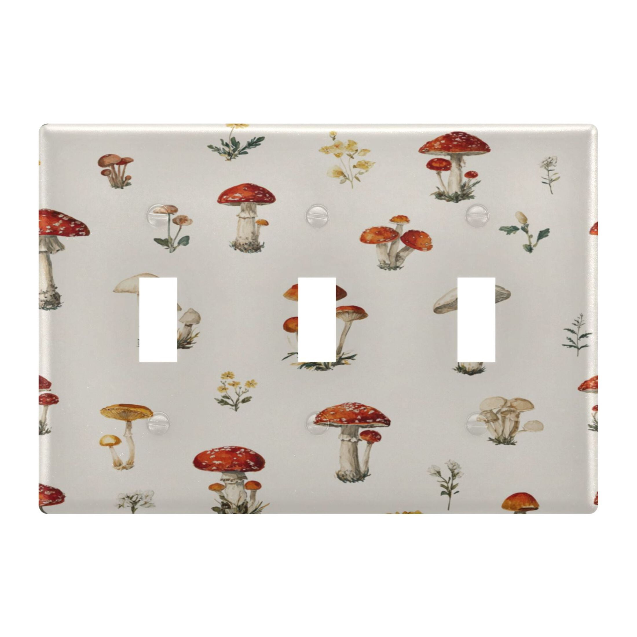 3-Hole Switch Plate Cover Faceplates Covers Smooth Rounded Corners ...