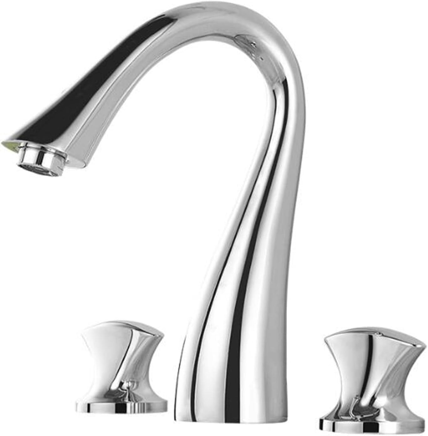 3 Hole Taps for Bathroom Basin Brass Double Handle Hot Water and Cold ...
