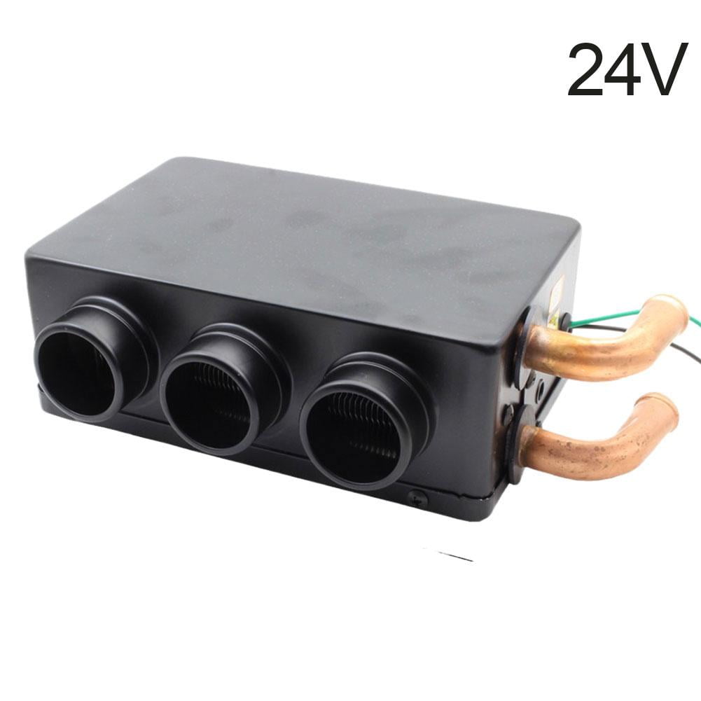 3 Holes 12V/24V 24W Electric Heater Copper Water Pipe Fan Defogger ...