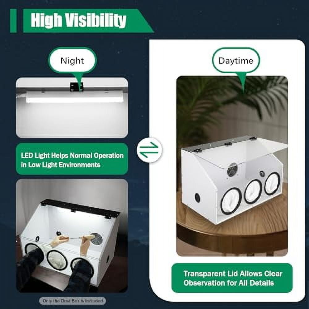 3 Holes Dust Cover Fully Enclosed Electric Grinding Table Polisher Dust ...