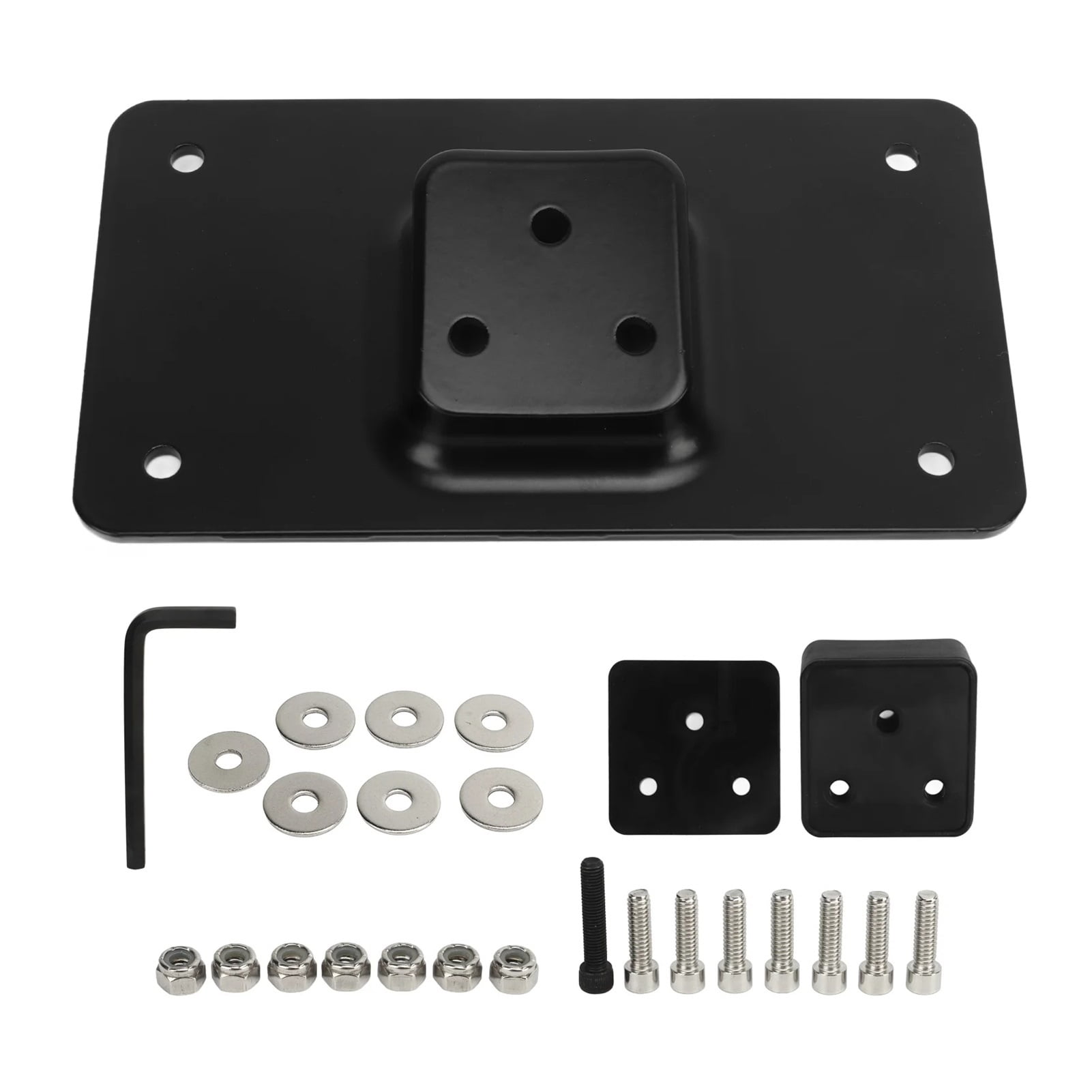3 Holes Motorcycle Laydown License Plate Mount Steel License Plate ...