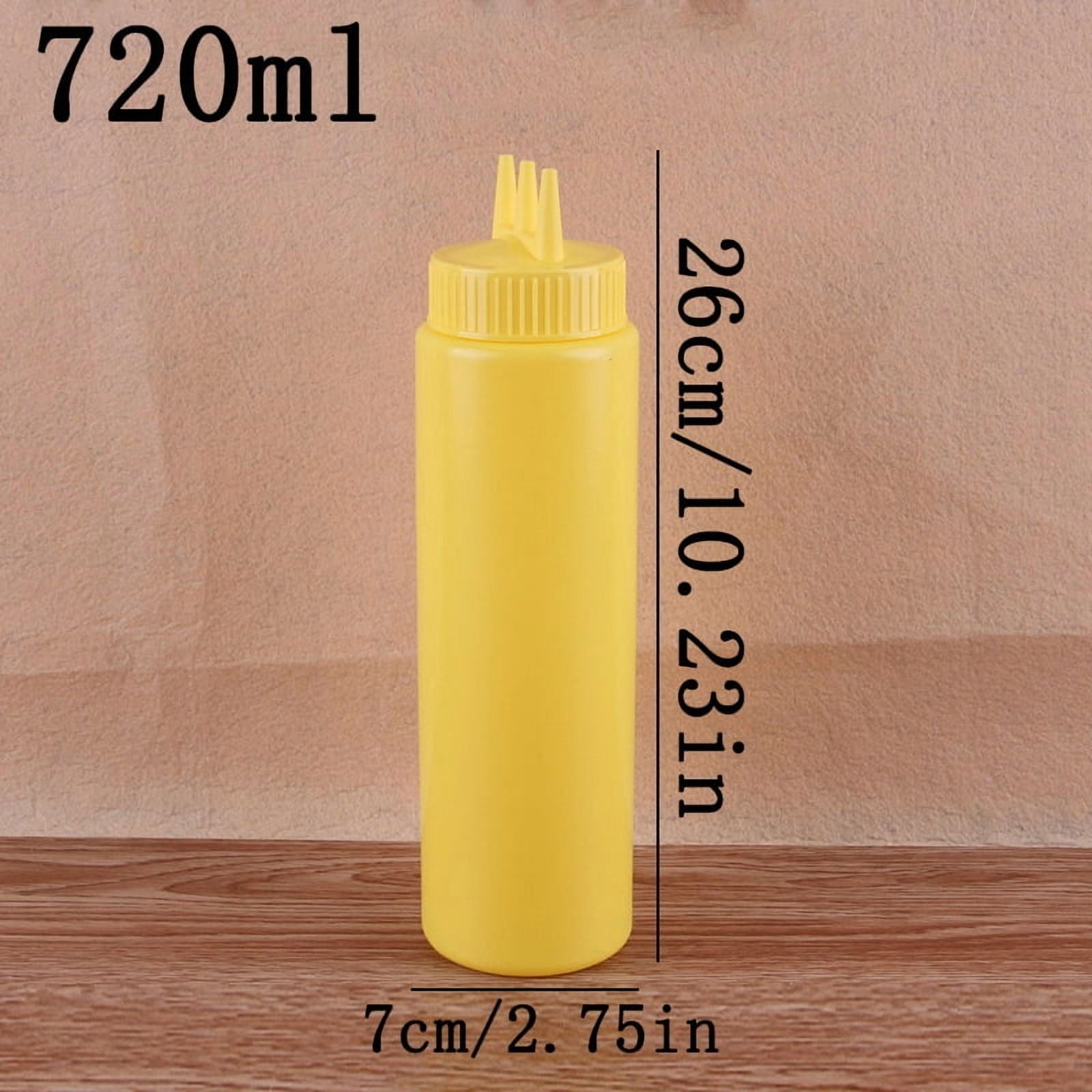 3 Holes Sauce Squeeze Condiment Bottles Sauce Bottle with Lids Oil ...