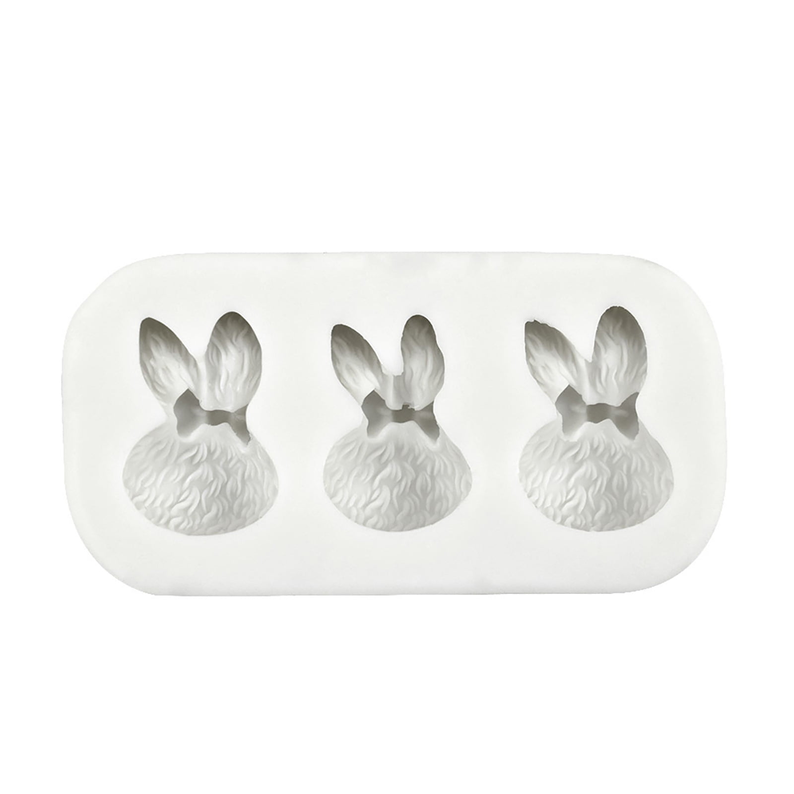 3 Holes Silicone Dessert Molds Mousse Moulds Bunny for Head Shaped ...