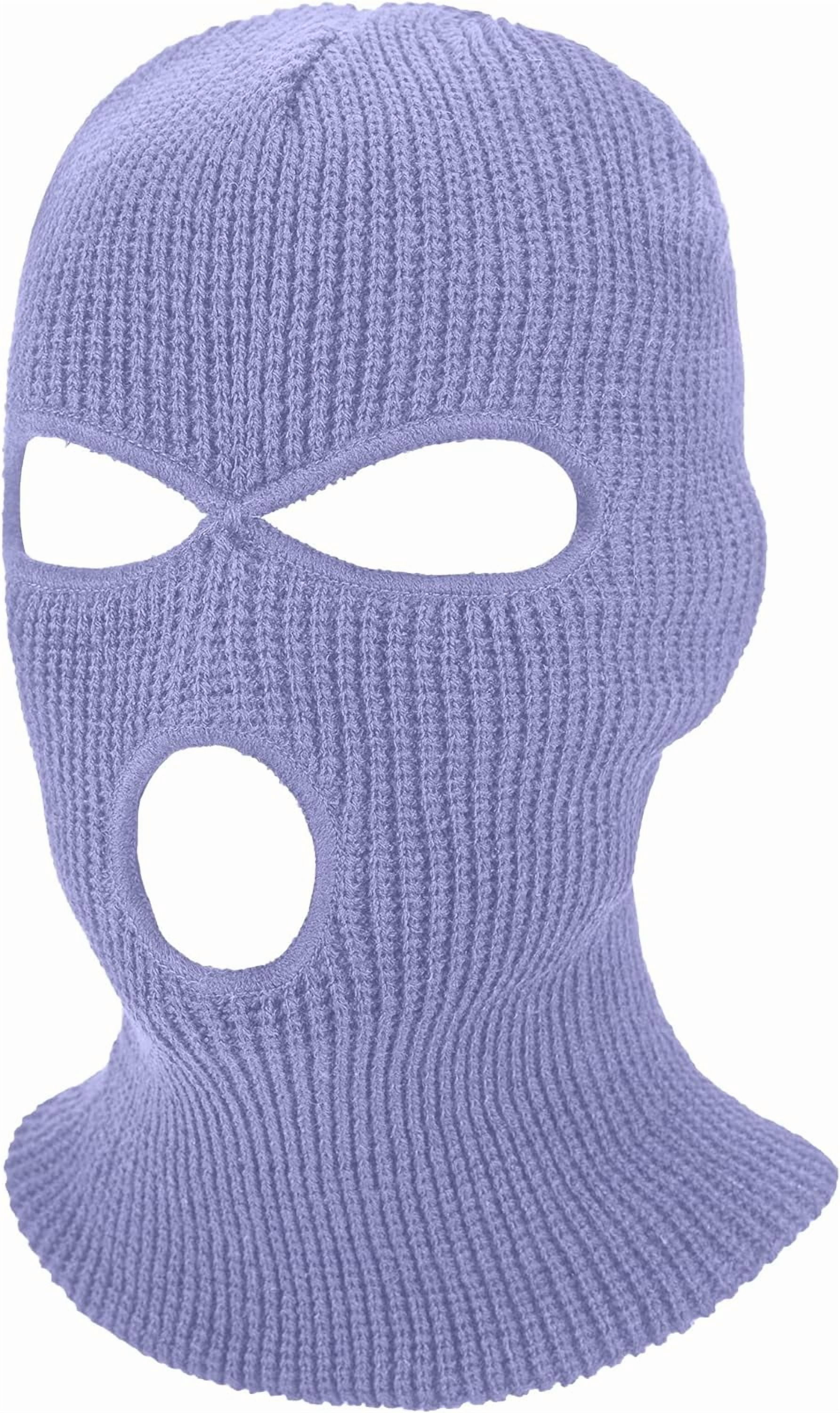 3 Holes Ski Mask Full Face Cover Outdoor Balaclava Winter Knitted Neck ...