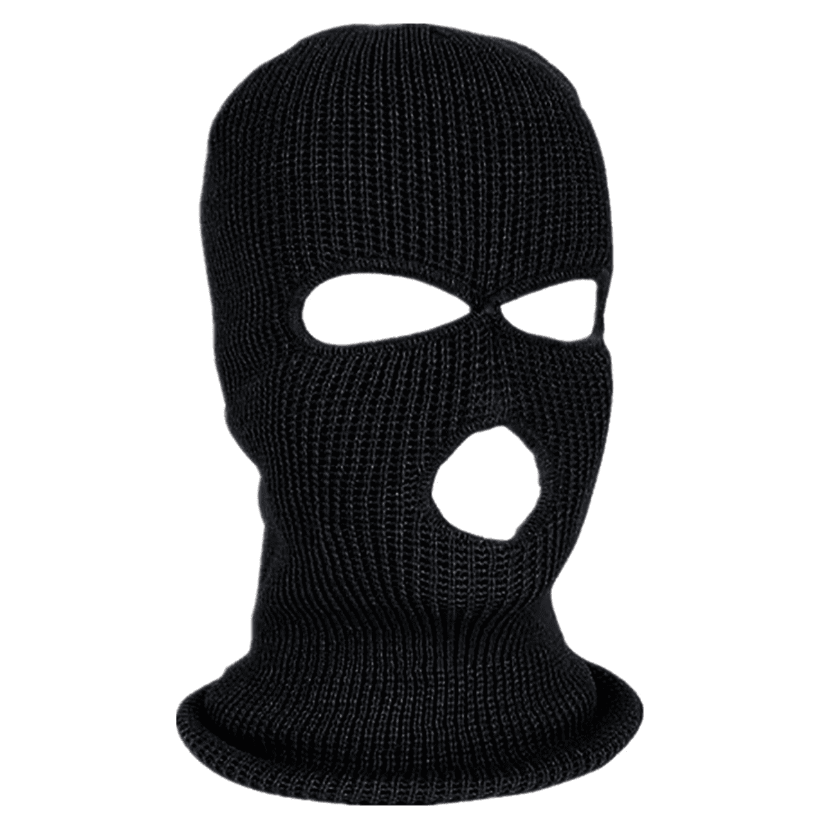 Glory Max Winter Knitted 3-Hole Full Face Mask, Black, Acrylic ...