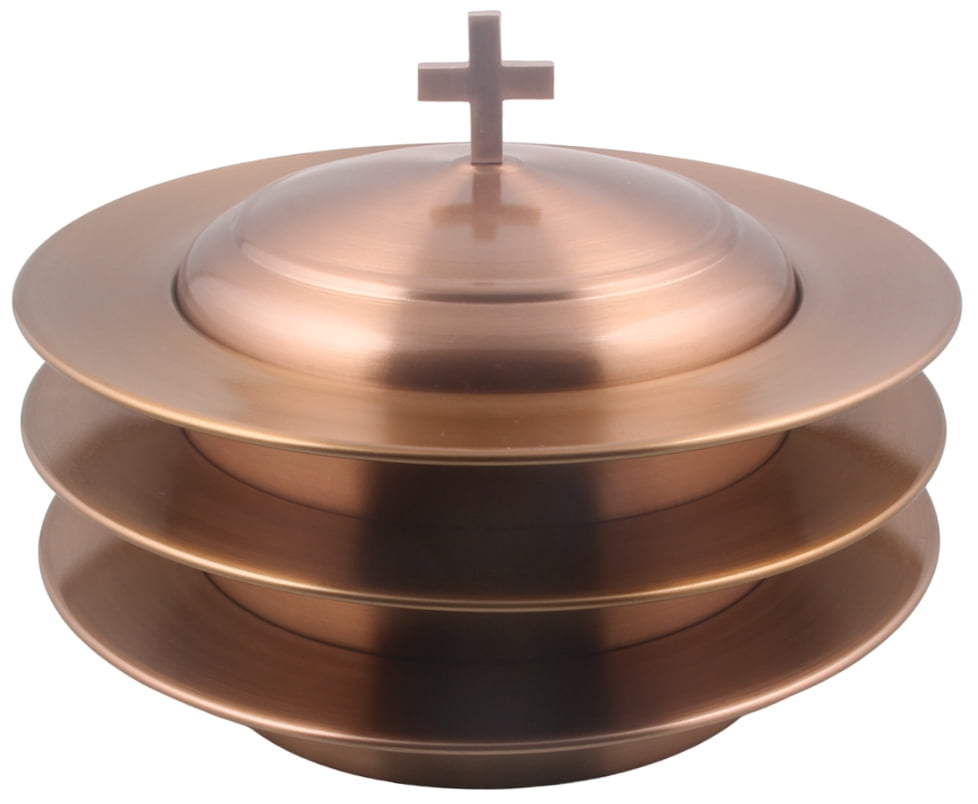 3 Holy Stacking Bread Plates With a Lid Stainless Steel 3 Communion ...