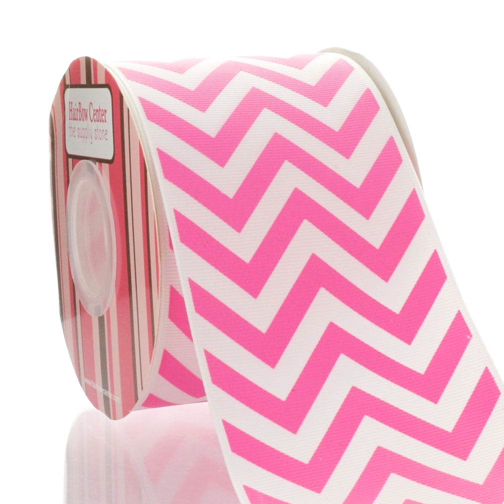 3" Hot Pink Chevron ZigZag Grosgrain Ribbon 5 Yard - Walmart.com