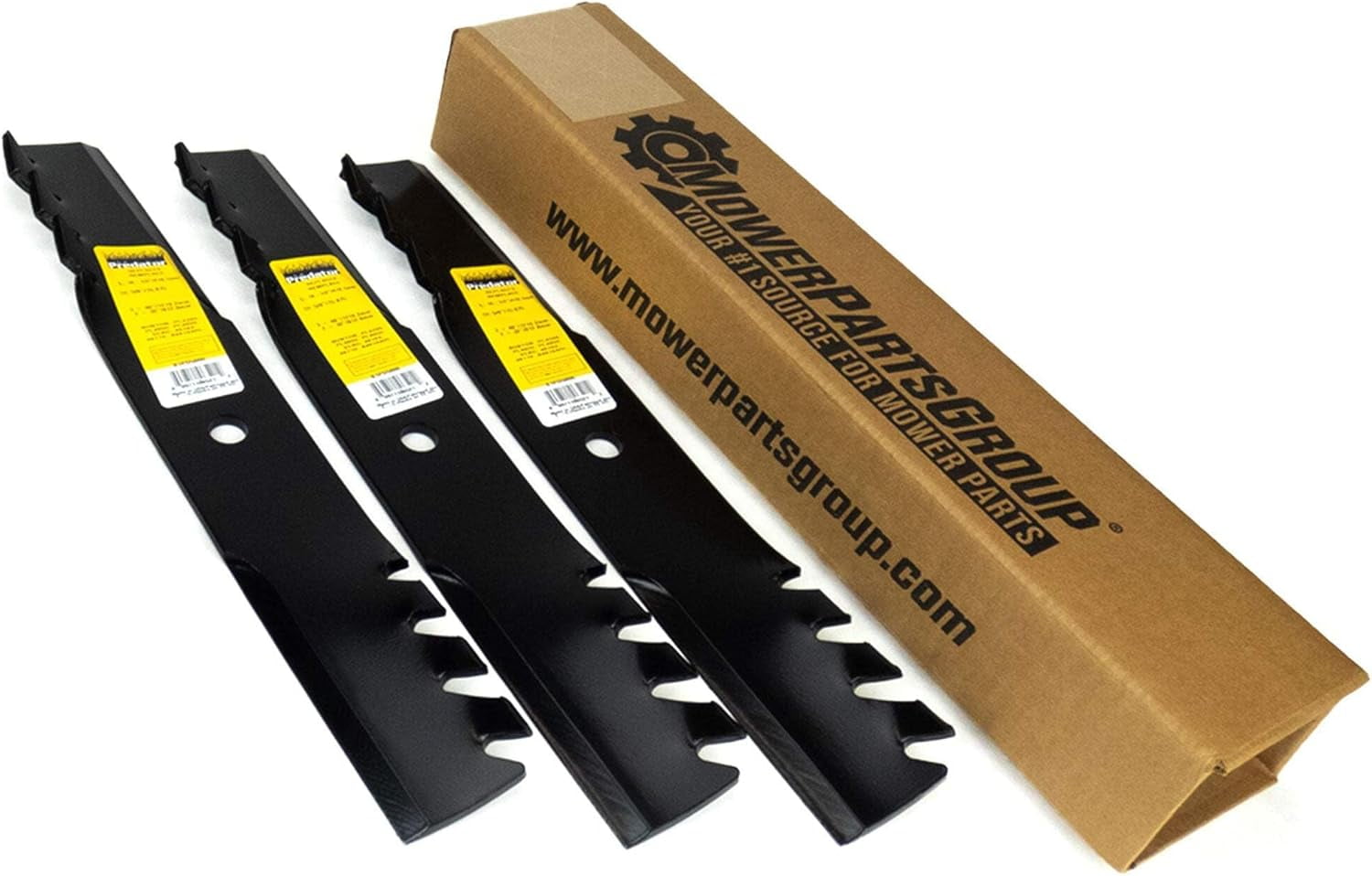 (3) Hustler 48" Fastrak Replacement Mulching Blades, Gator Style Zero ...