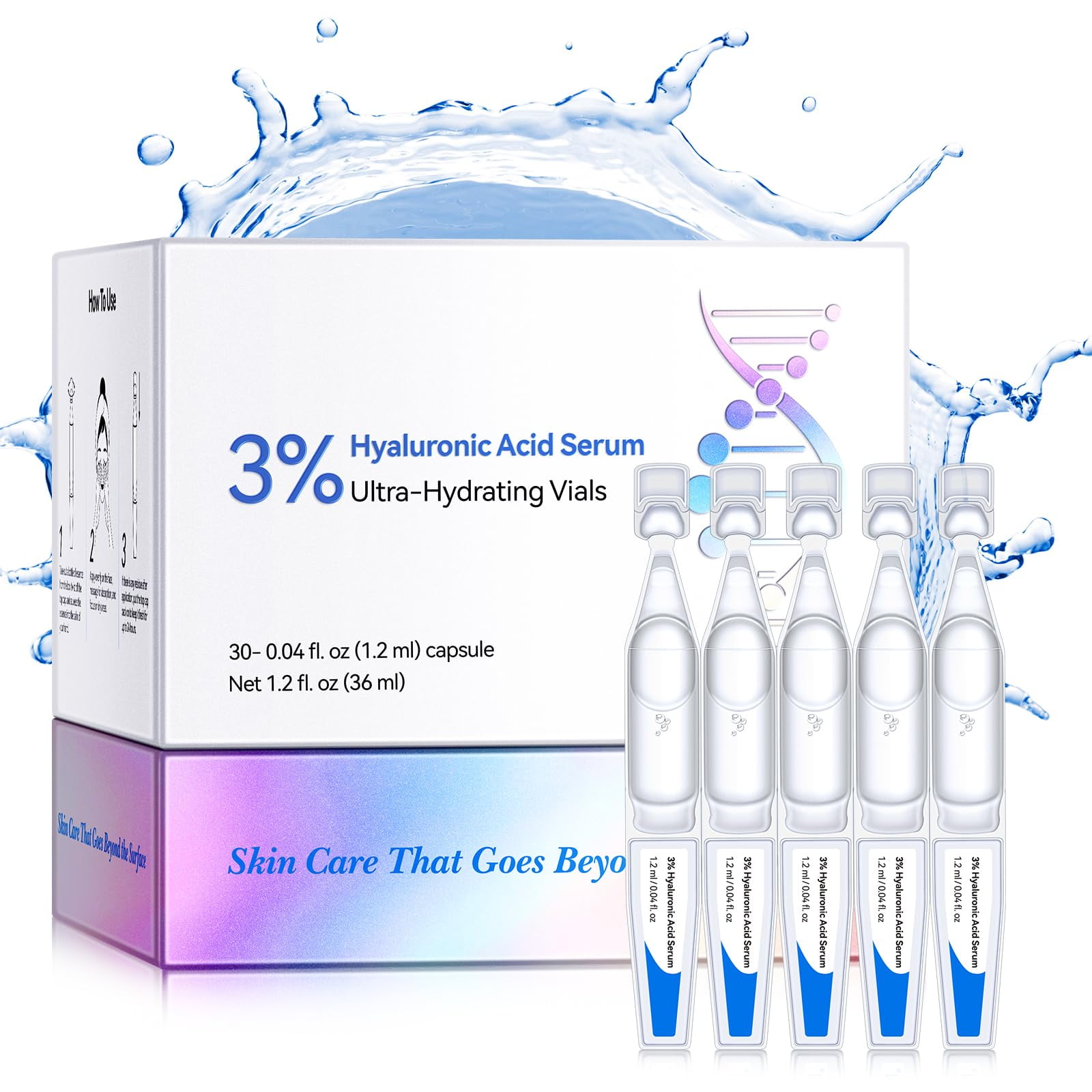3% Hyaluronic Acid Serum TMA2 Ultra-Hydrating Vials, Skin Repair ...